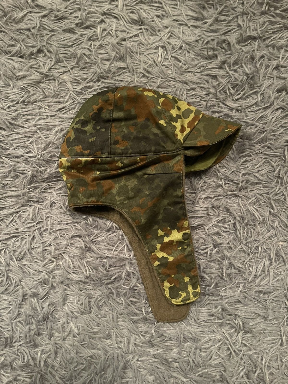 Military × Vintage 1996 Germany army military ushanka trapper / checker ...
