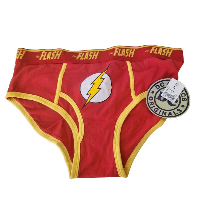 Dc Comics DC Comics Briefs Underwear Sz L The Flash Superhero Vintage ...