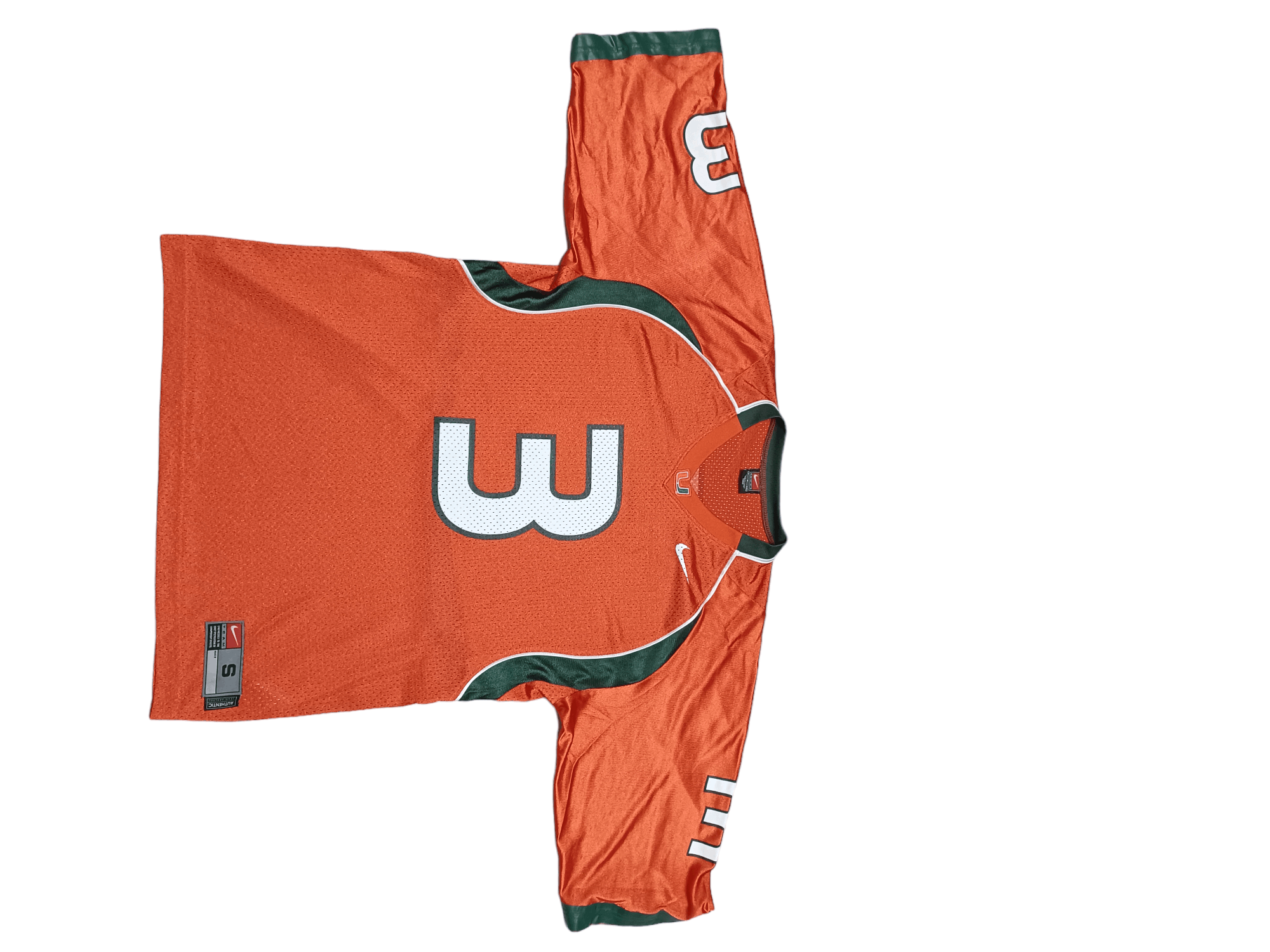 Nike NIKE TEAM 90S MIAMI HURRICANES FOOTBALL OVERSIZE JERSEY | Grailed