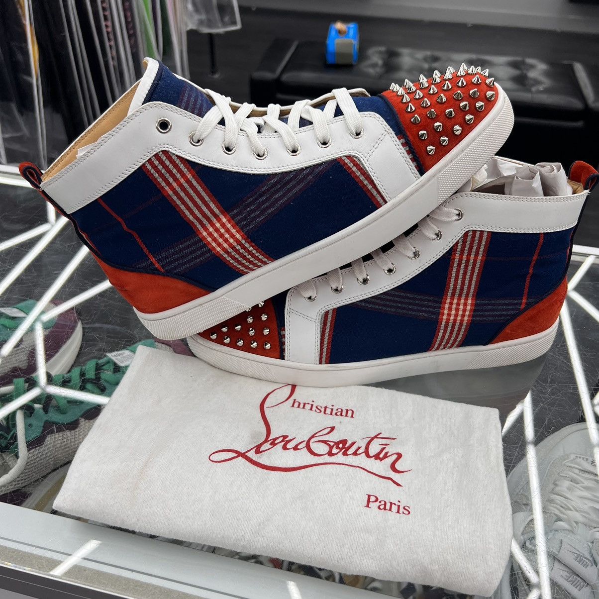 Christian Louboutin Christian Louis Spikes Sneakers Calf leather and ...