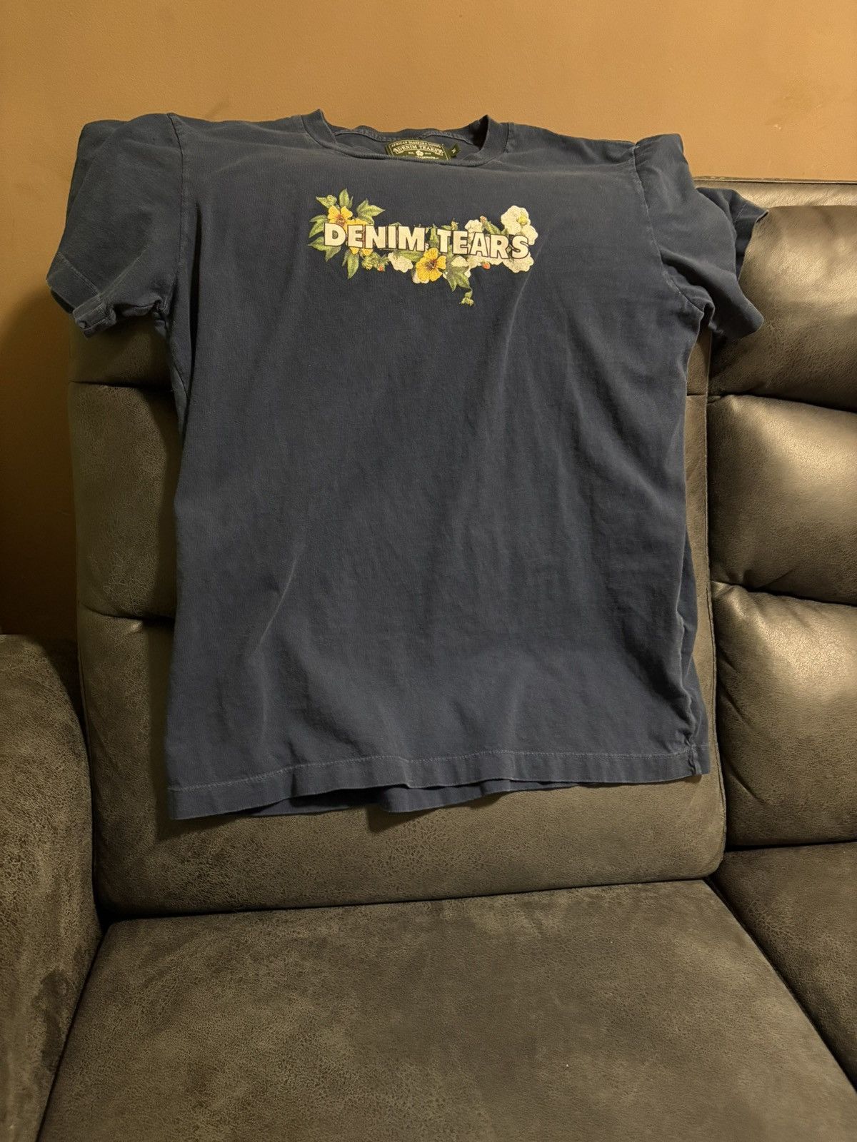 DENIM TEARS DENIM TEARS Logo Tee Navy | Grailed