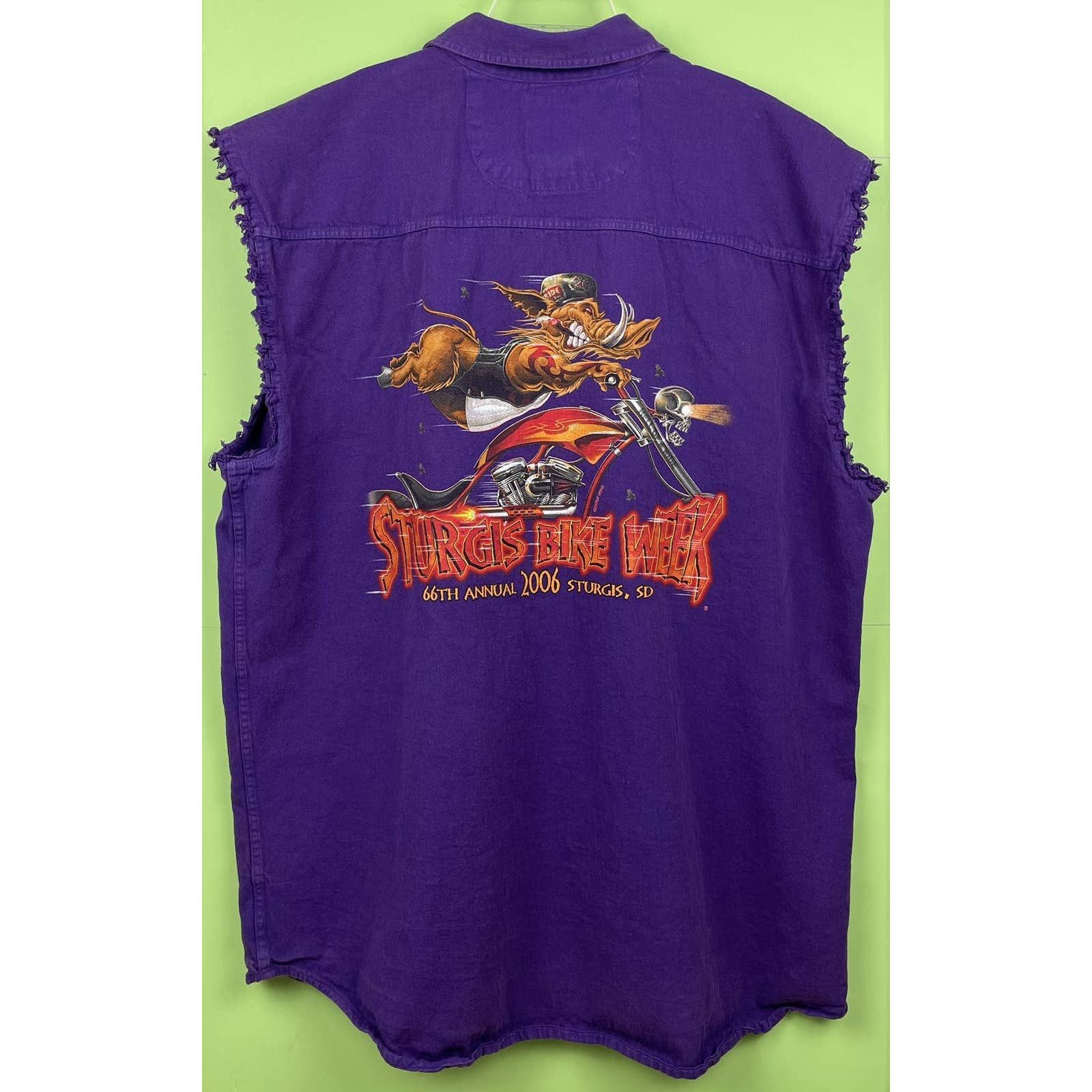 Harley Davidson × Streetwear × Vintage 2006 Sturgis Purple Denim Tank ...