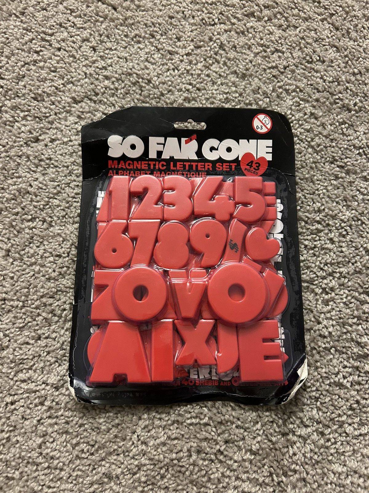 Designer Drake So Far Gone Magnetic Letter Set | Grailed