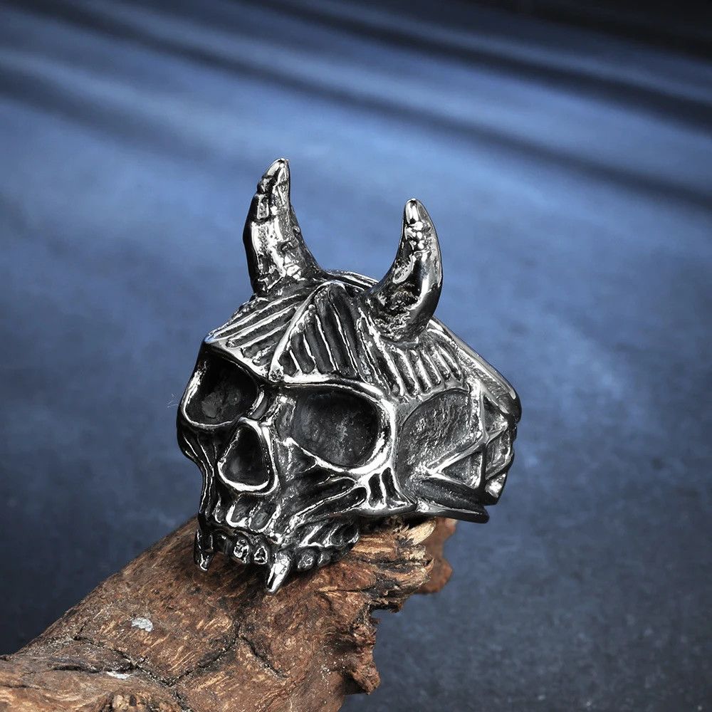 Jewelry × Vintage Gothic Devil Skull Ring | Grailed