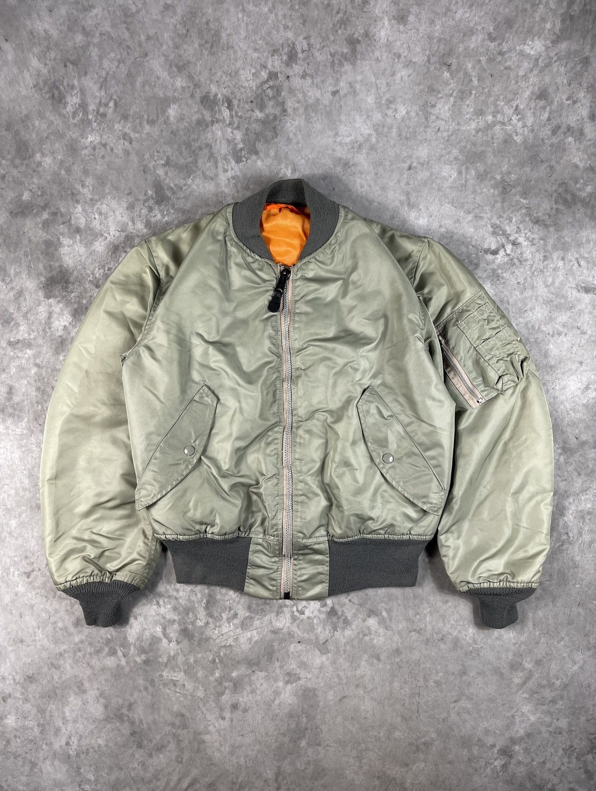 Bomber Jacket × Military × Vintage Greenbrier Ind. USA Flying MA-1 Vintage 90s Bomber Jacket ...