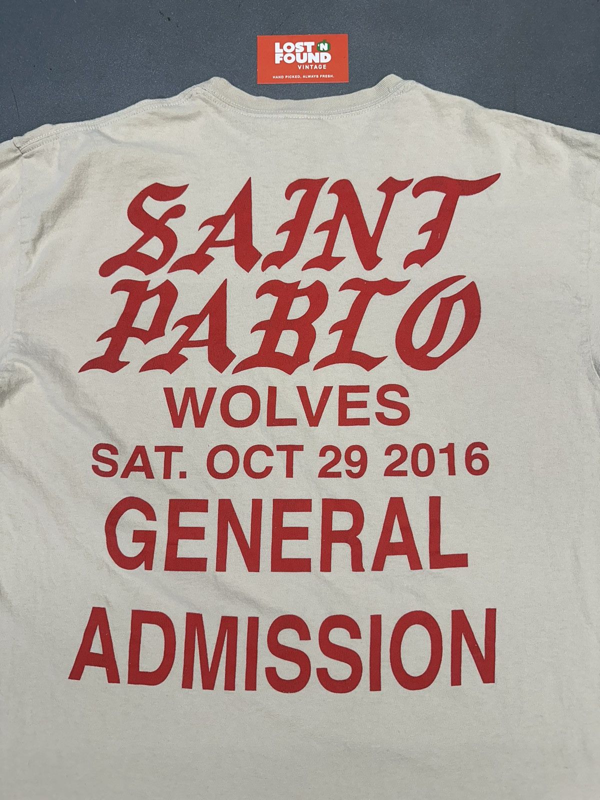 Band Tees × Kanye West 2016 Kanye West Saint Pablo Wolves Las Vegas ...