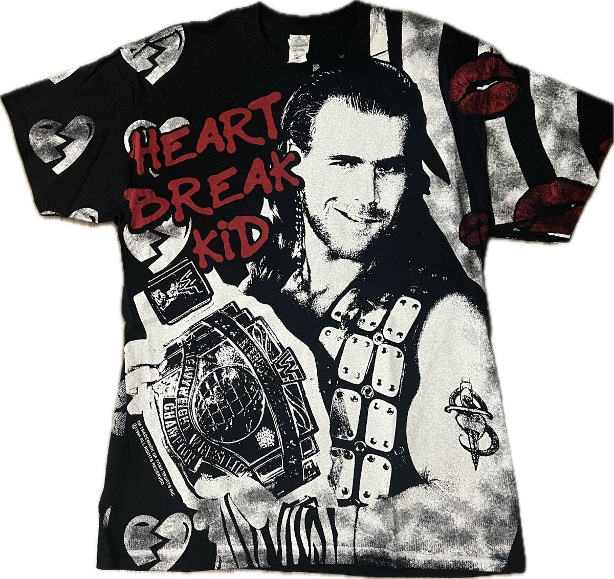 Vintage × Wwe × Wwf WWF Shawn Michaels HBK AOP size L | Grailed