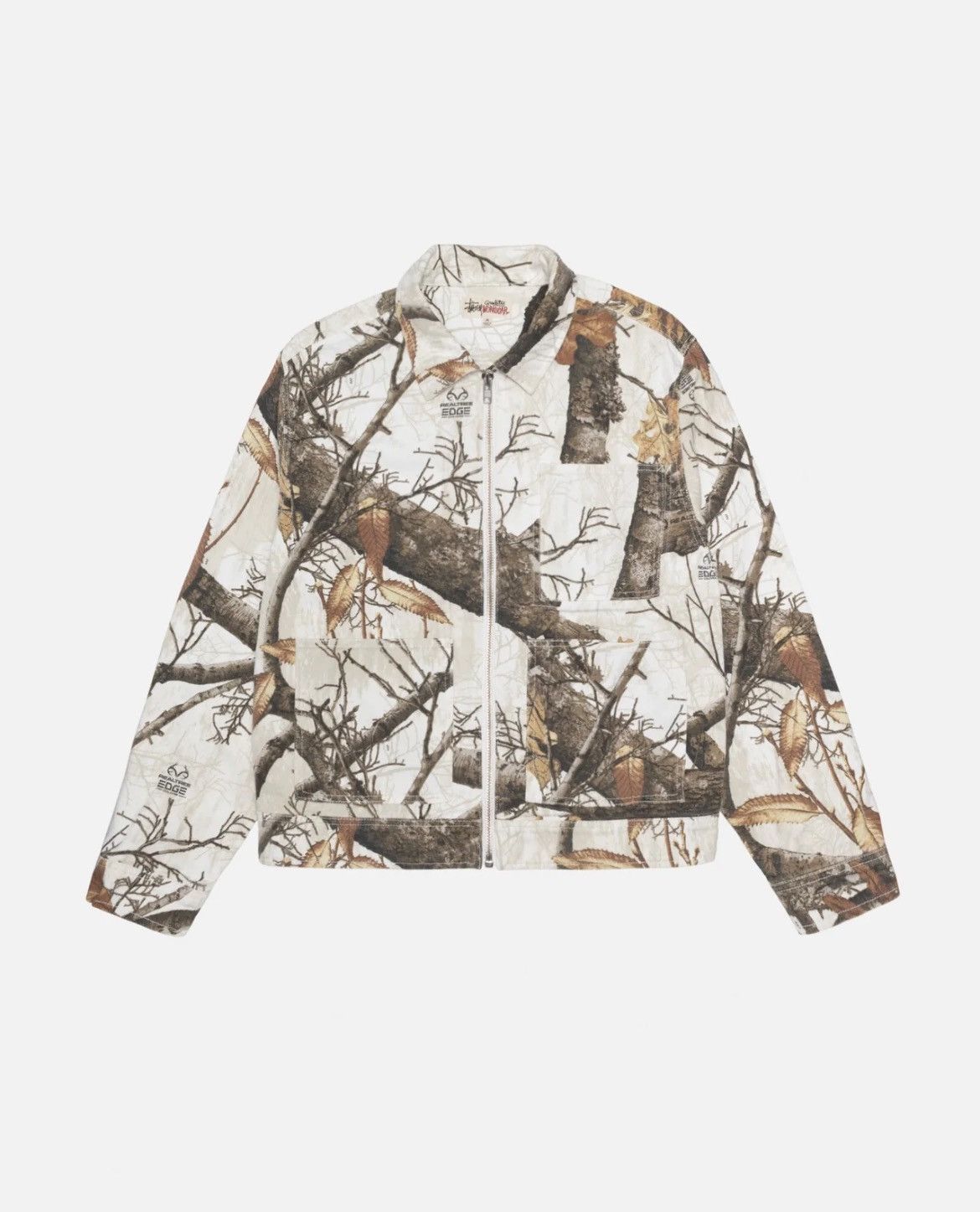 Realtree × Stussy Stussy Real Tree Edge Snow Zip Work Jacket | Grailed
