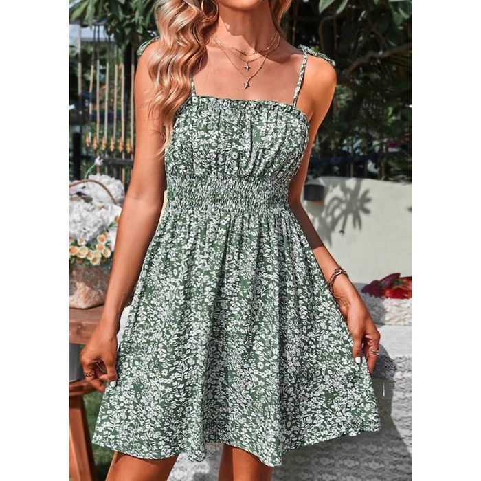 Designer MISS SPARKLING Gillian Floral Print Sundress In Green | Grailed