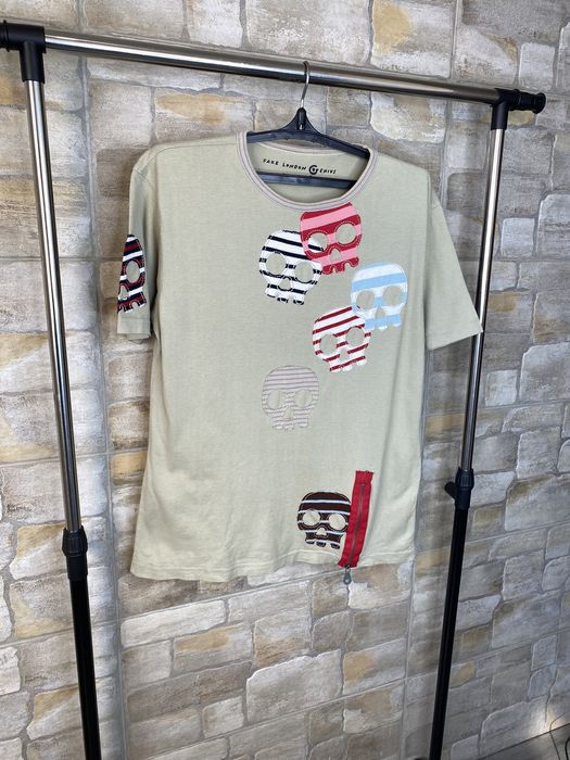 Vintage Vintage Fake London Genius 90s Rare Skull Tee Shirt Y2K | Grailed