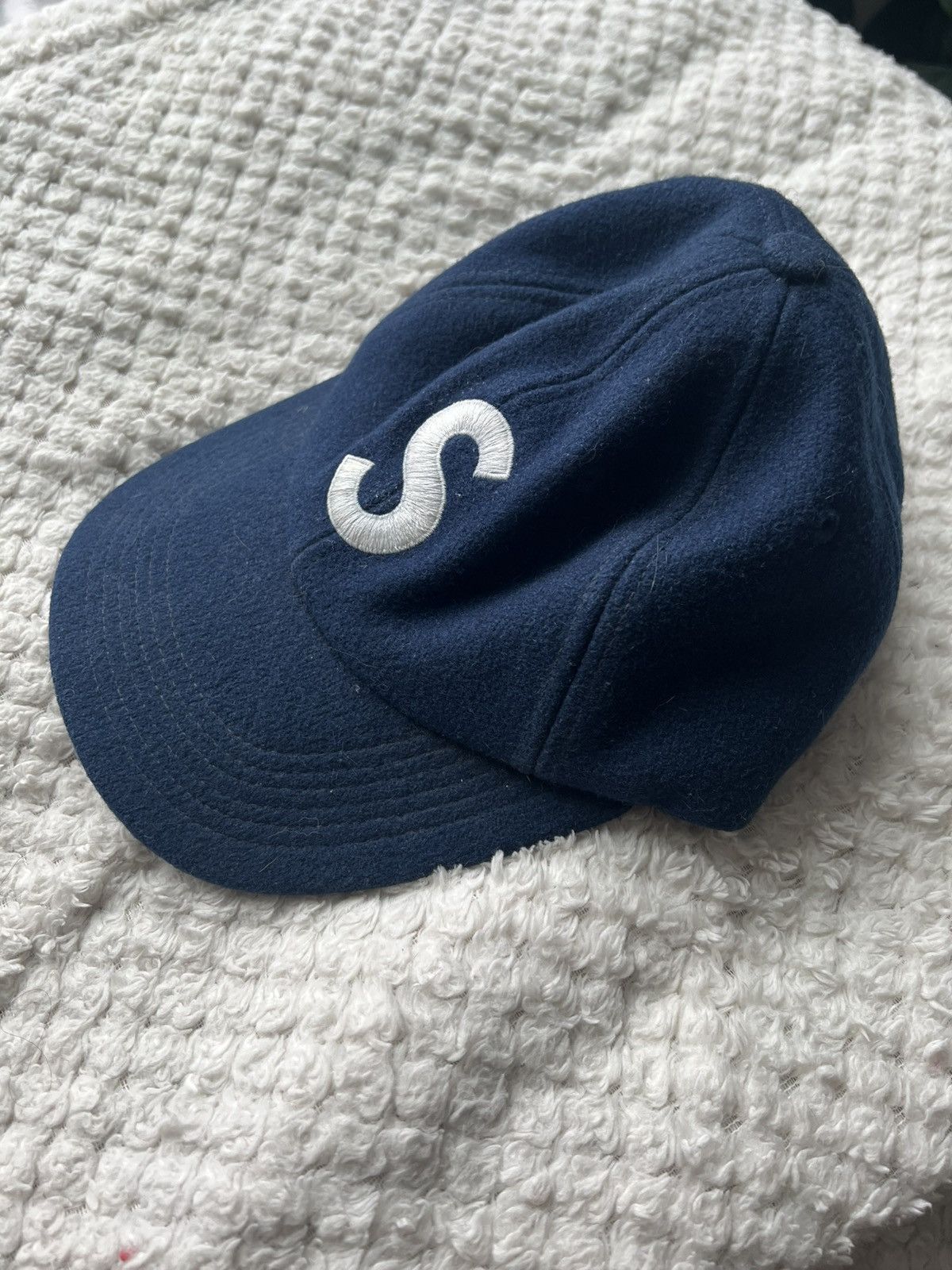 Supreme Wool S Logo Hat Nay Blue | Grailed