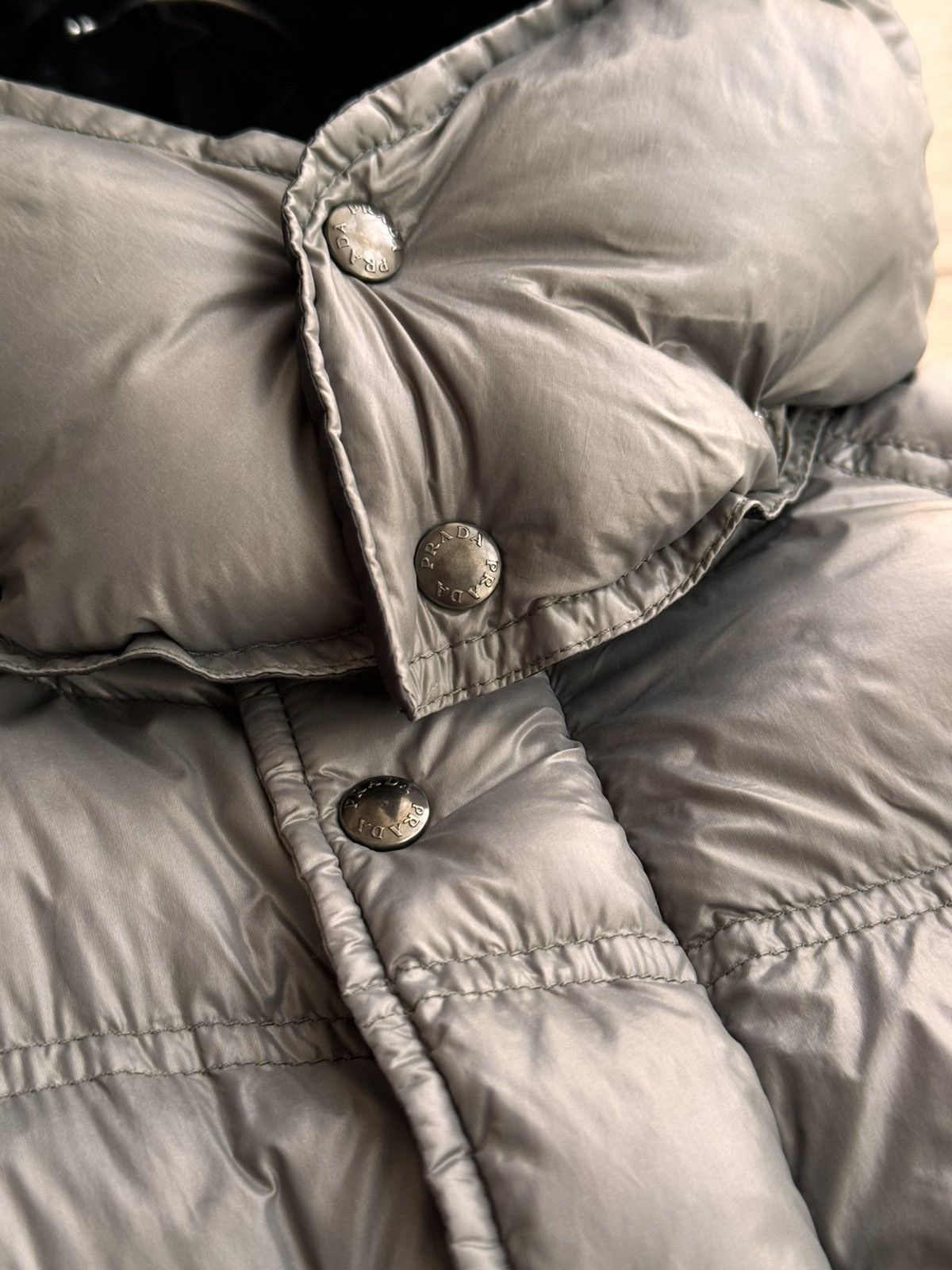 Prada × Vintage Vintage Prada Triangle Down Puffer Jacket Kids Size 5 ...