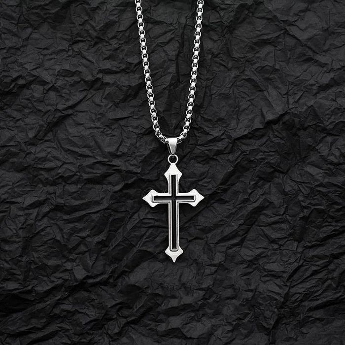 Cuban Link Chain Cross Pendant Necklace | Grailed