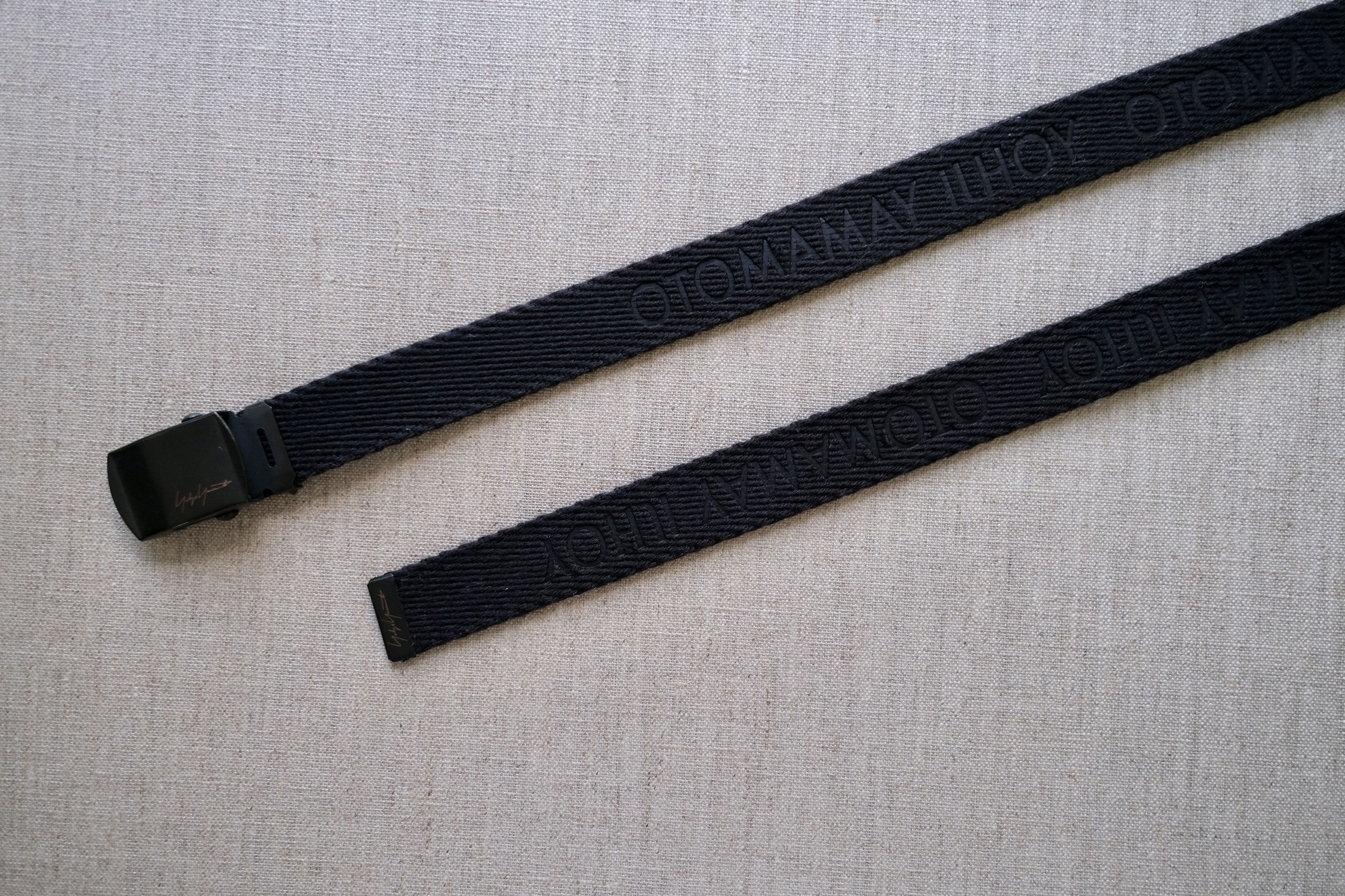 Yohji Yamamoto YYPH SS19 Reversed Text Gacha Belt | Grailed