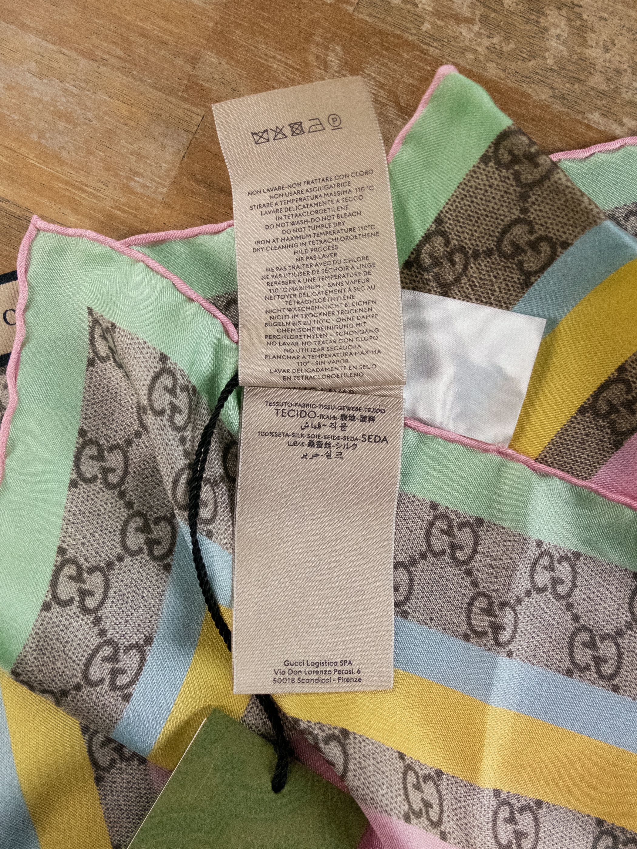 Gucci GUCCI Star Bananya cartoon & GG Web print square silk scarf | Grailed