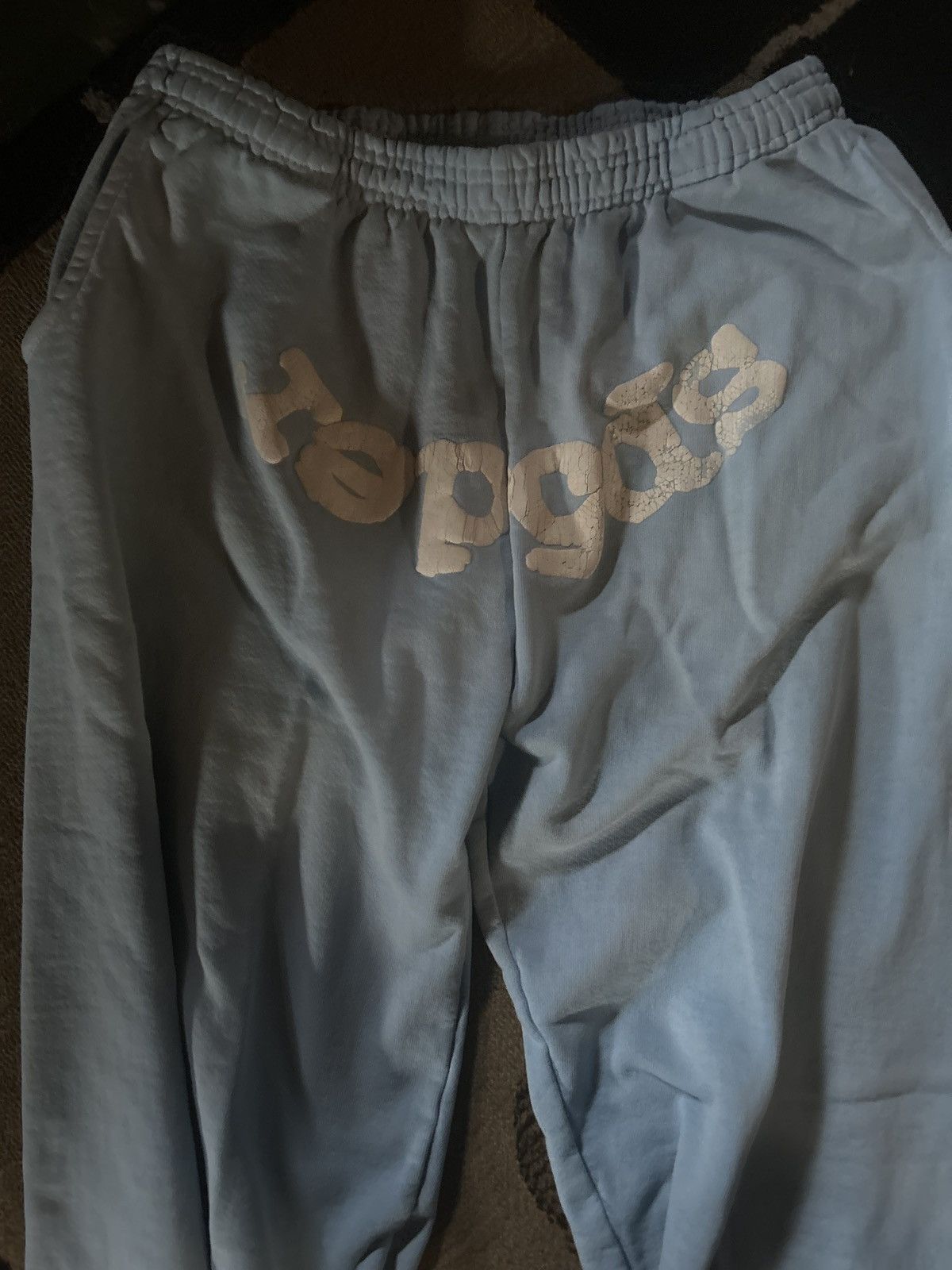 Sp5der Sp5der Light blue Pants | Grailed