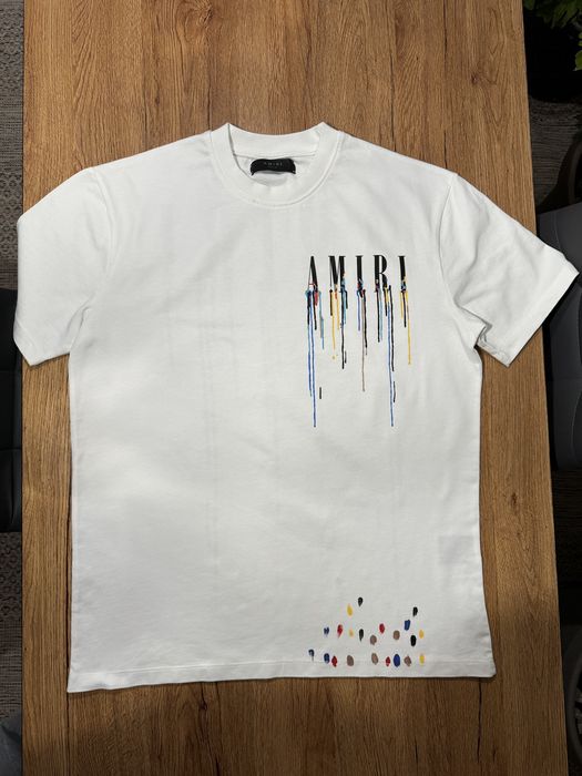 Amiri AMIRI Paint Drip Logo T-shirt | Grailed