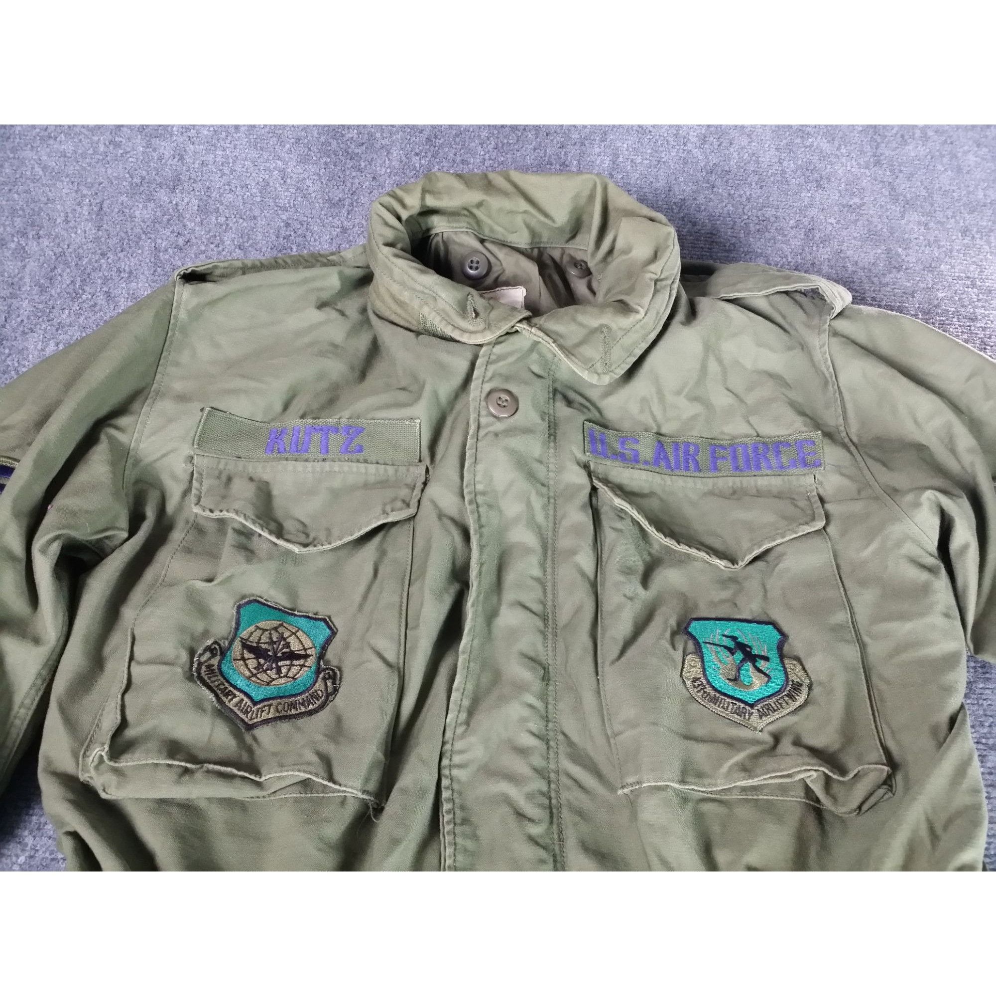 Military Vintage U.S. Air Force FIELD JACKET With Patches Alpha Indus ...