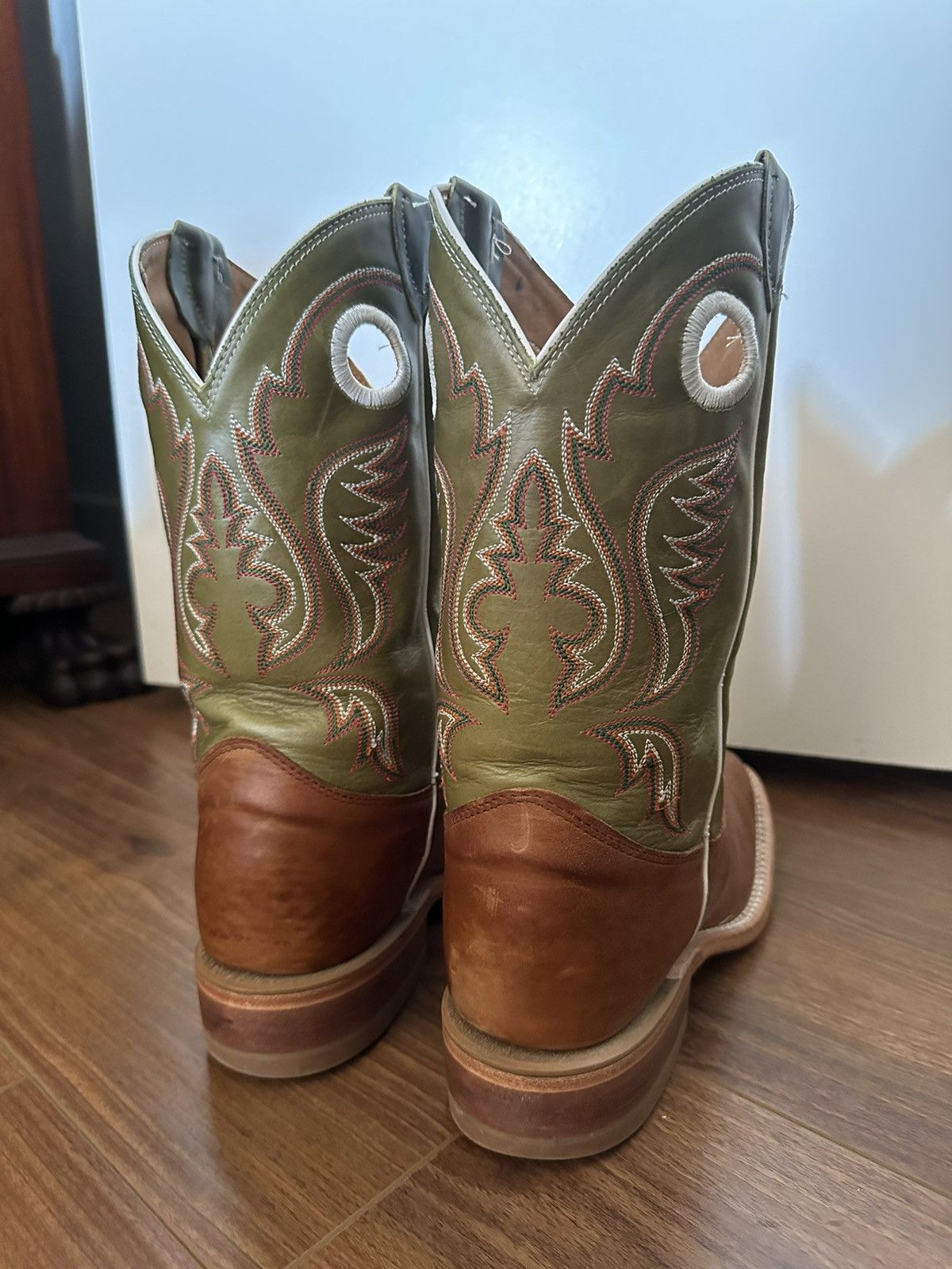 Justin Boots JUSTIN BENT RAIL AUSTIN COGNAC SQUARE WESTERN COWBOY BOOTS ...