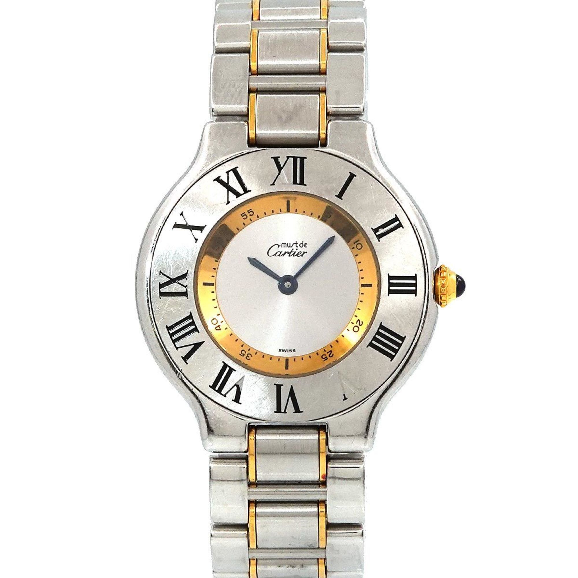 Cartier Cartier Must 21 Vantian Combi Vintage Boys Watch Silver Dial ...