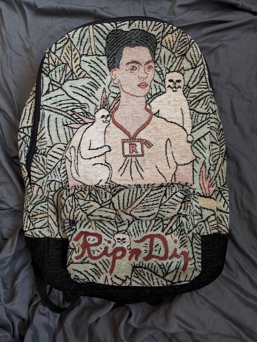 Rip N Dip RIPNDIP Frida Kahlo Self Portrait Tapestry Backpack | Grailed