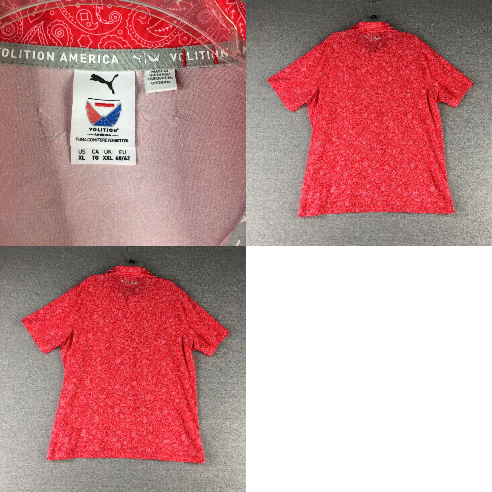 Puma Puma Volition America Polo Shirt Mens Extra Large Folds Of Honor ...