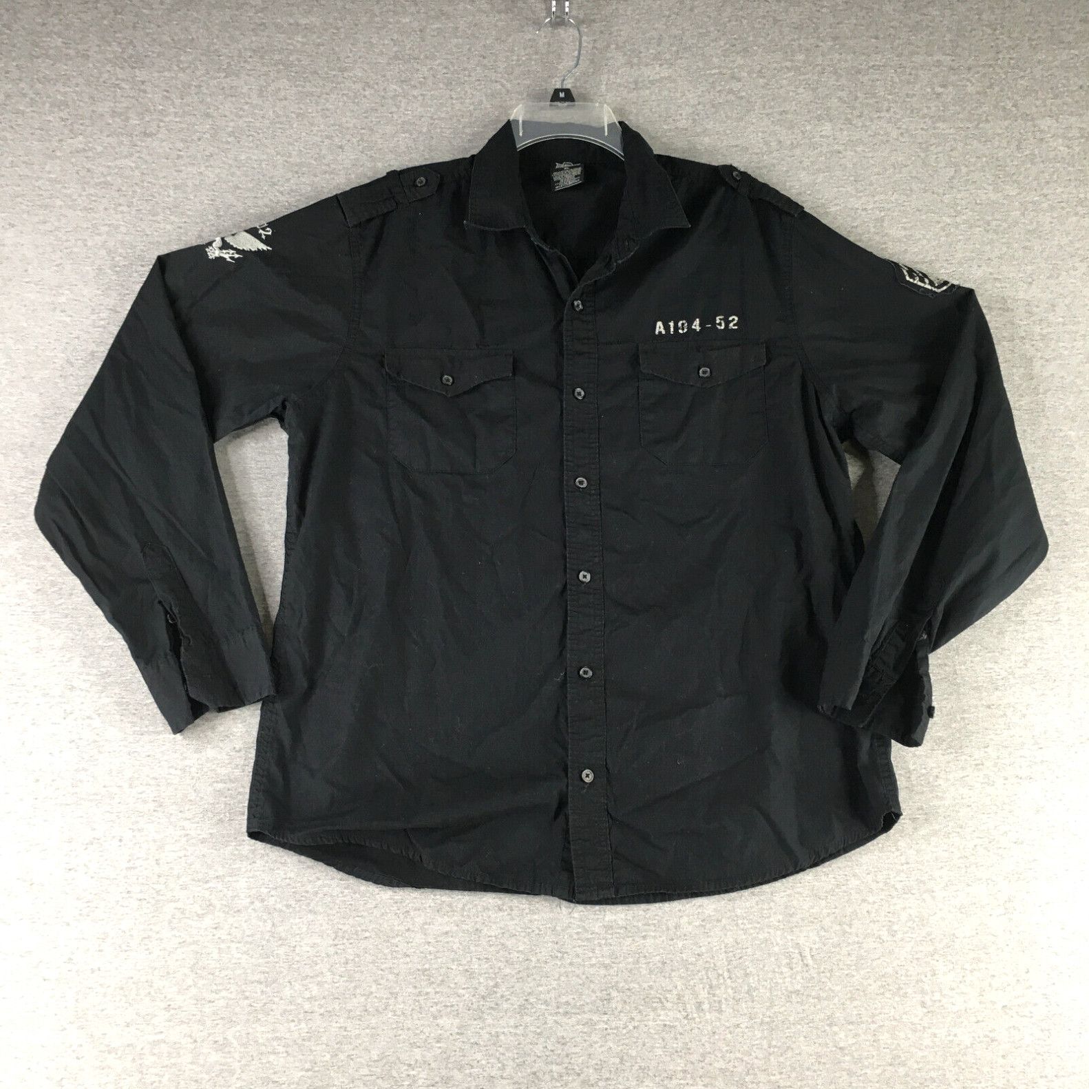 Vintage MMA Elite Shirt Mens Extra Large Button Up Black Grey Fighting ...