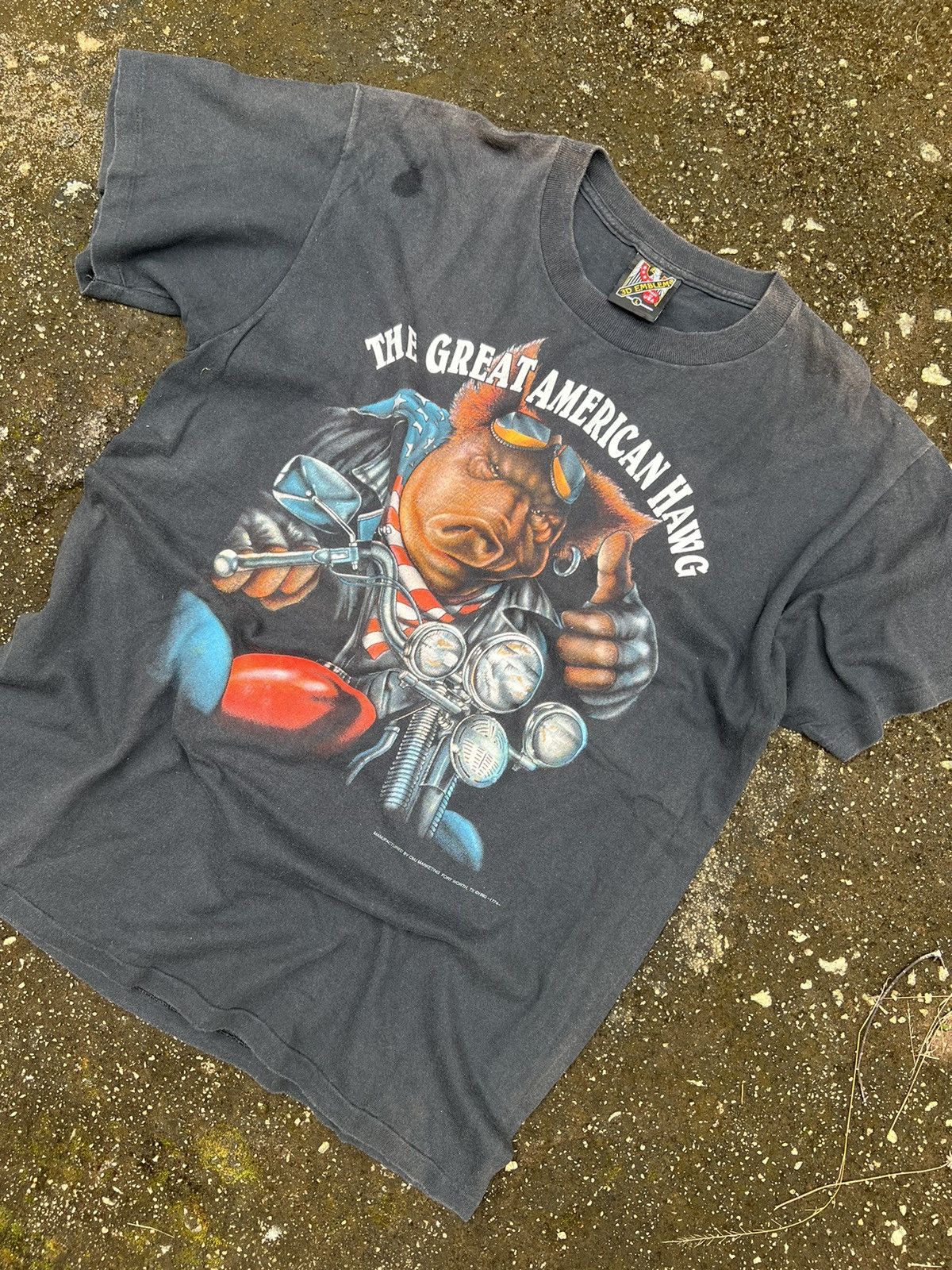 Vintage RARE 3D Emblem "The Great American Hawg" Harley Davidson | Grailed