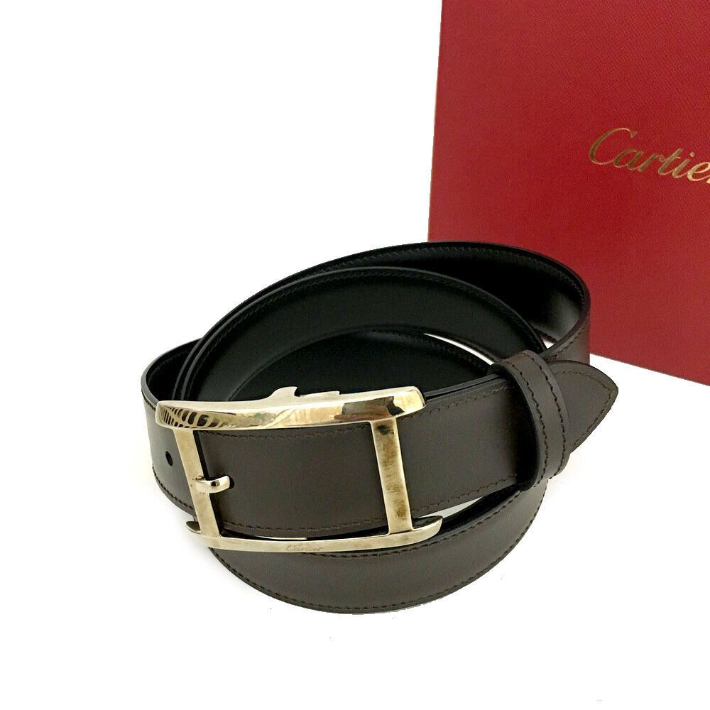 Cartier Must De Cartier Brown Leather Belt 100CM | Grailed