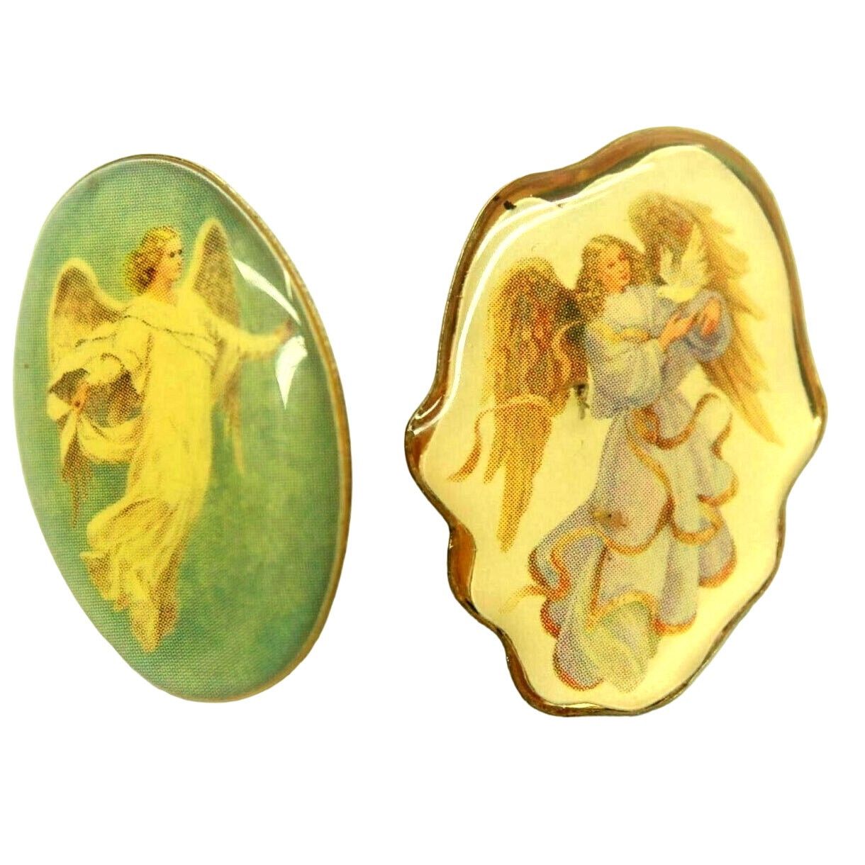 Other 2 Vintage Adorable Little Enamel Angels Christmas Pins | Grailed