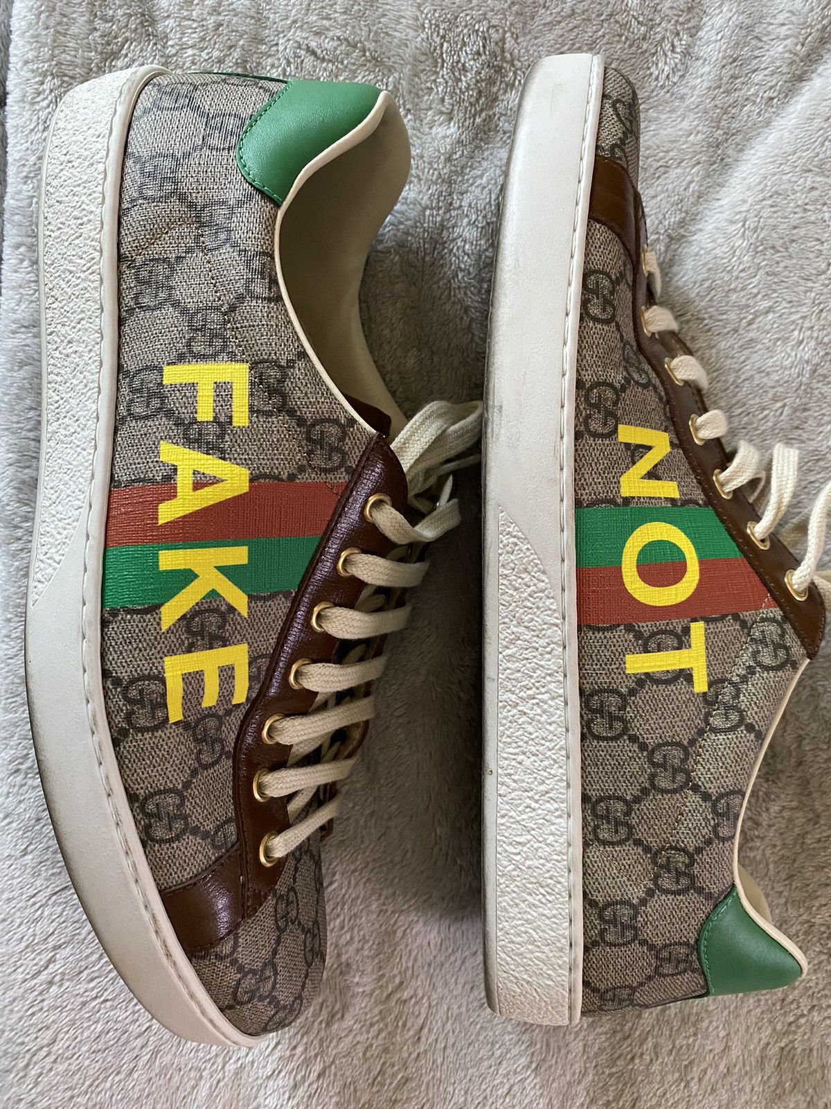 Designer × Gucci × Streetwear Gucci “not fake” sneakers | Grailed