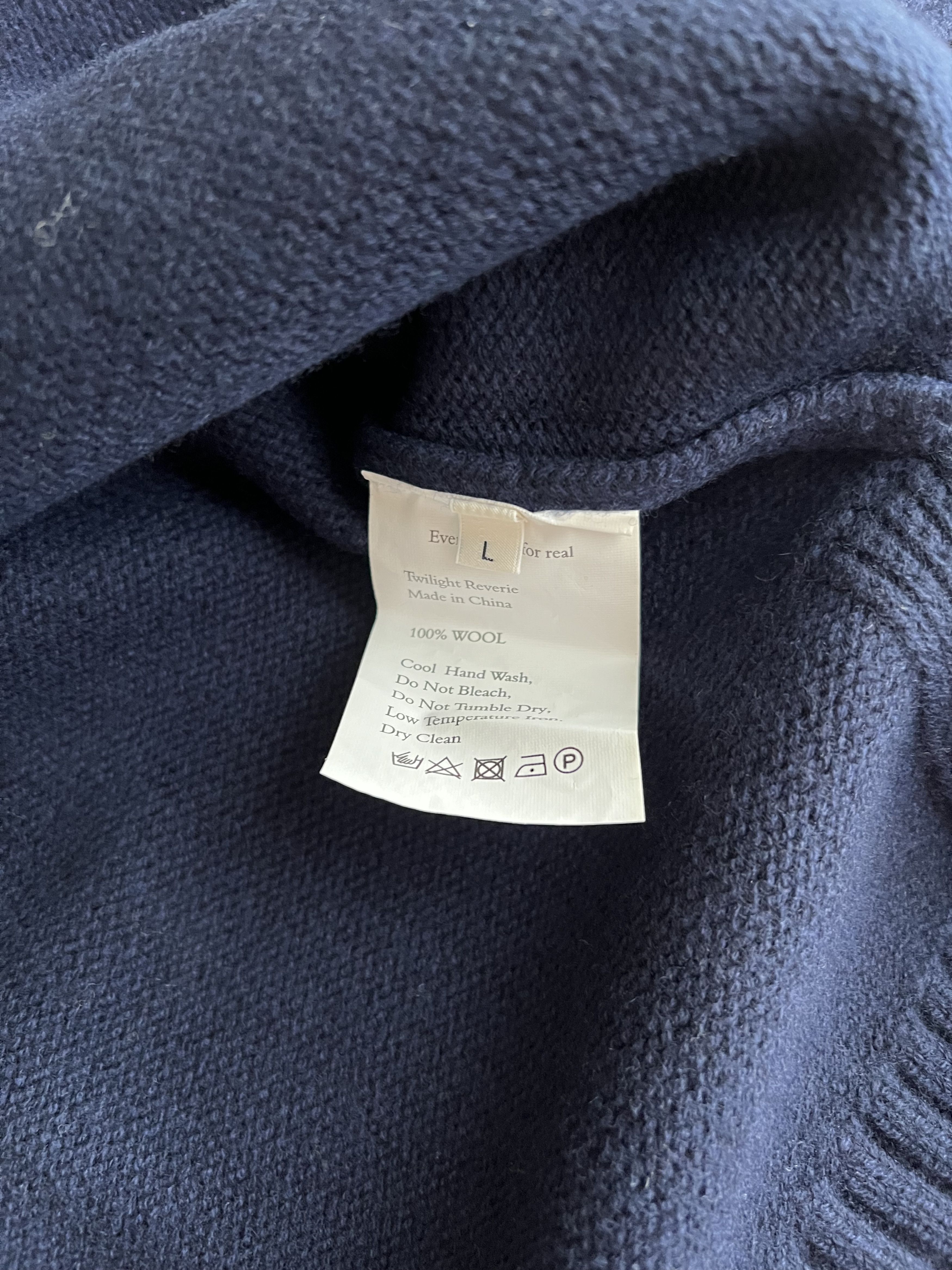 Wales Bonner Wales Bonner Intarsia Wool V-Neck Sweater in White Navy ...