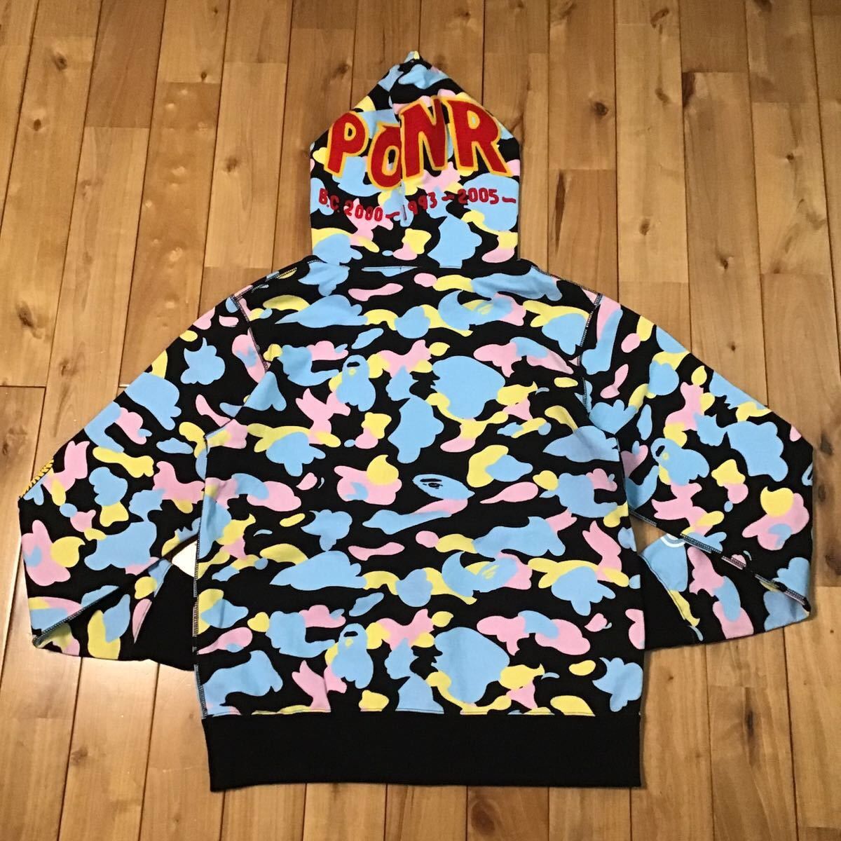 Bape BAPE Cotton candy camo Shark full zip hoodie multi camo APE | Grailed