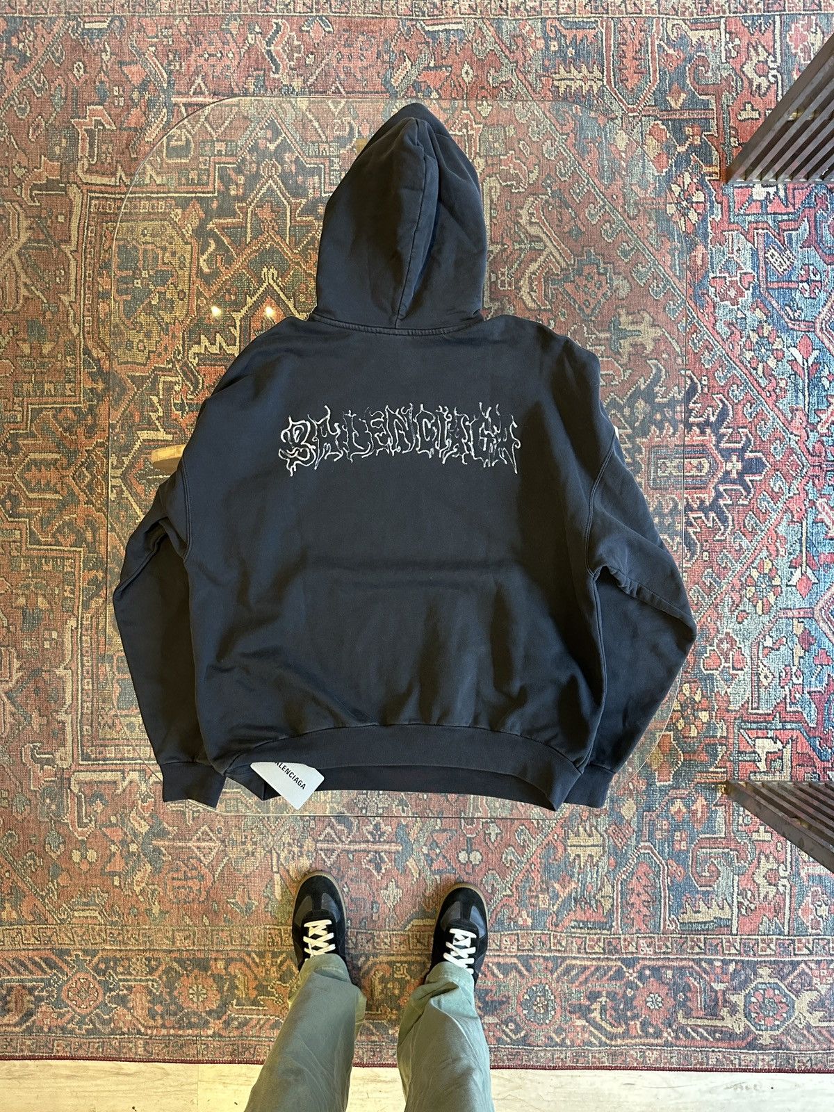 Balenciaga Balenciaga Metal Logo Hoodie | Grailed