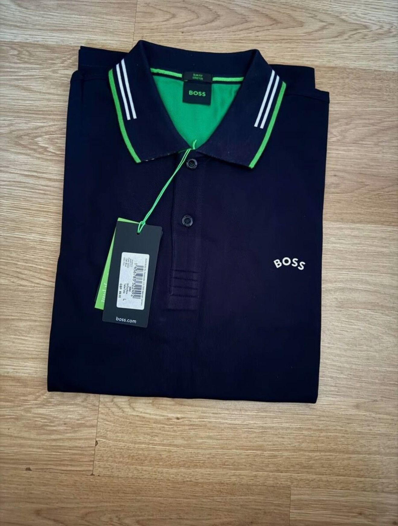Hugo Boss Boss Polo Shirt Black and Green Colors L Size | Grailed