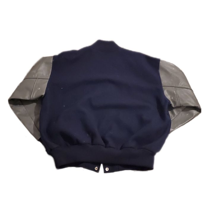 Vintage 90s NBC Network Varsity LEATHER Bomber Jacket | Grailed