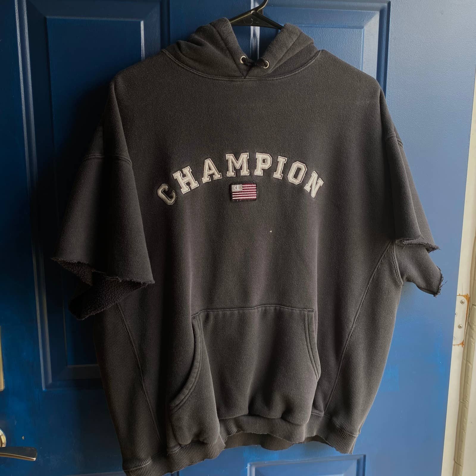 Champion Vintage Champion Cut-Off hoodie | Grailed