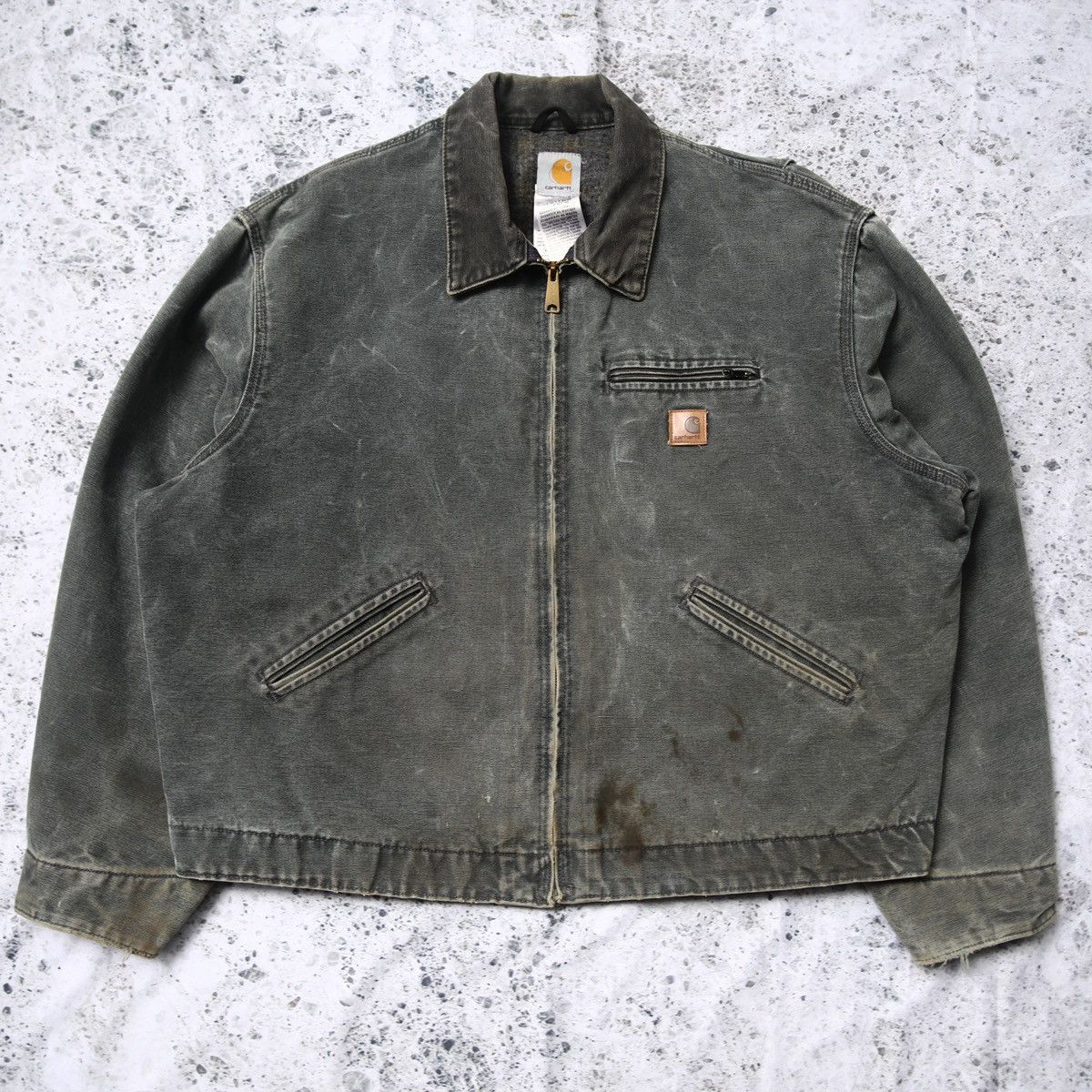 Carhartt × Streetwear × Vintage Vintage Carhartt Faded J97 PTL Petrol Detroit Jacket | Grailed