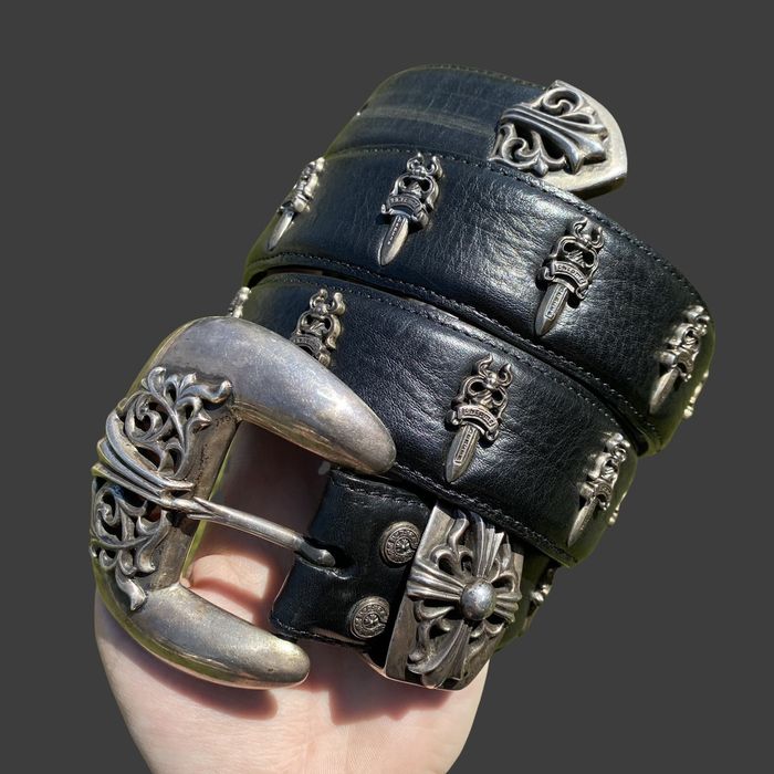 Chrome Hearts Chrome Hearts Three Piece Loaded Dagger Western Belt Size ...
