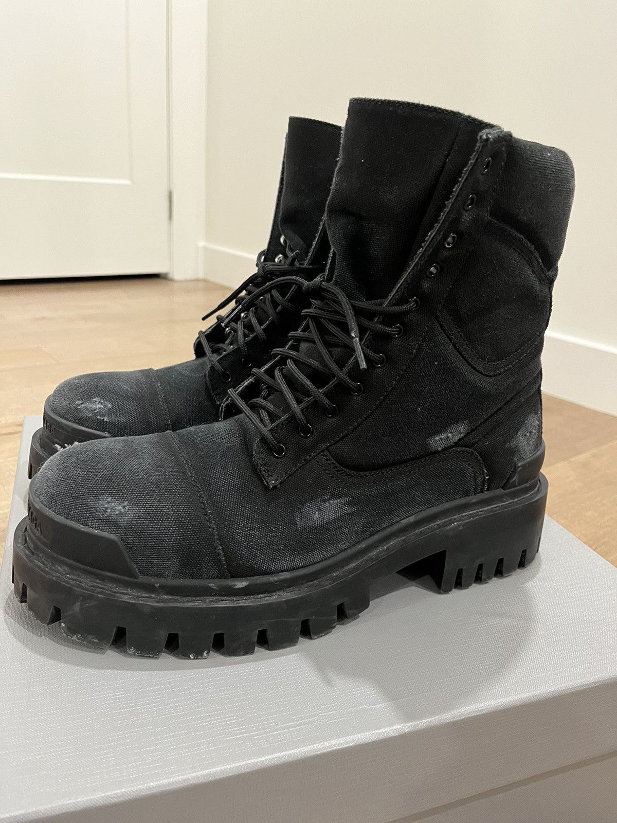Balenciaga Balenciaga Distressed Strike Boots | Grailed