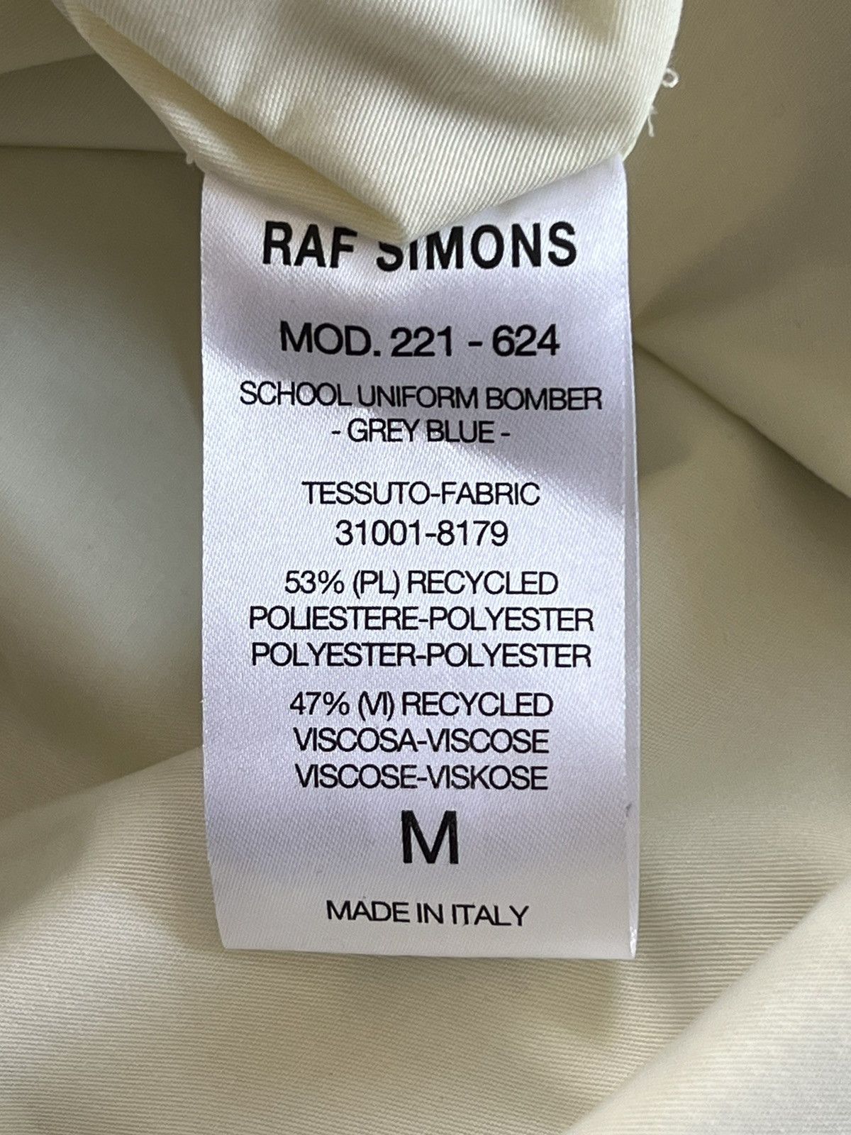 Raf Simons SS/22 Raf Simons Runway School Uniform Bomber Jacket | Grailed