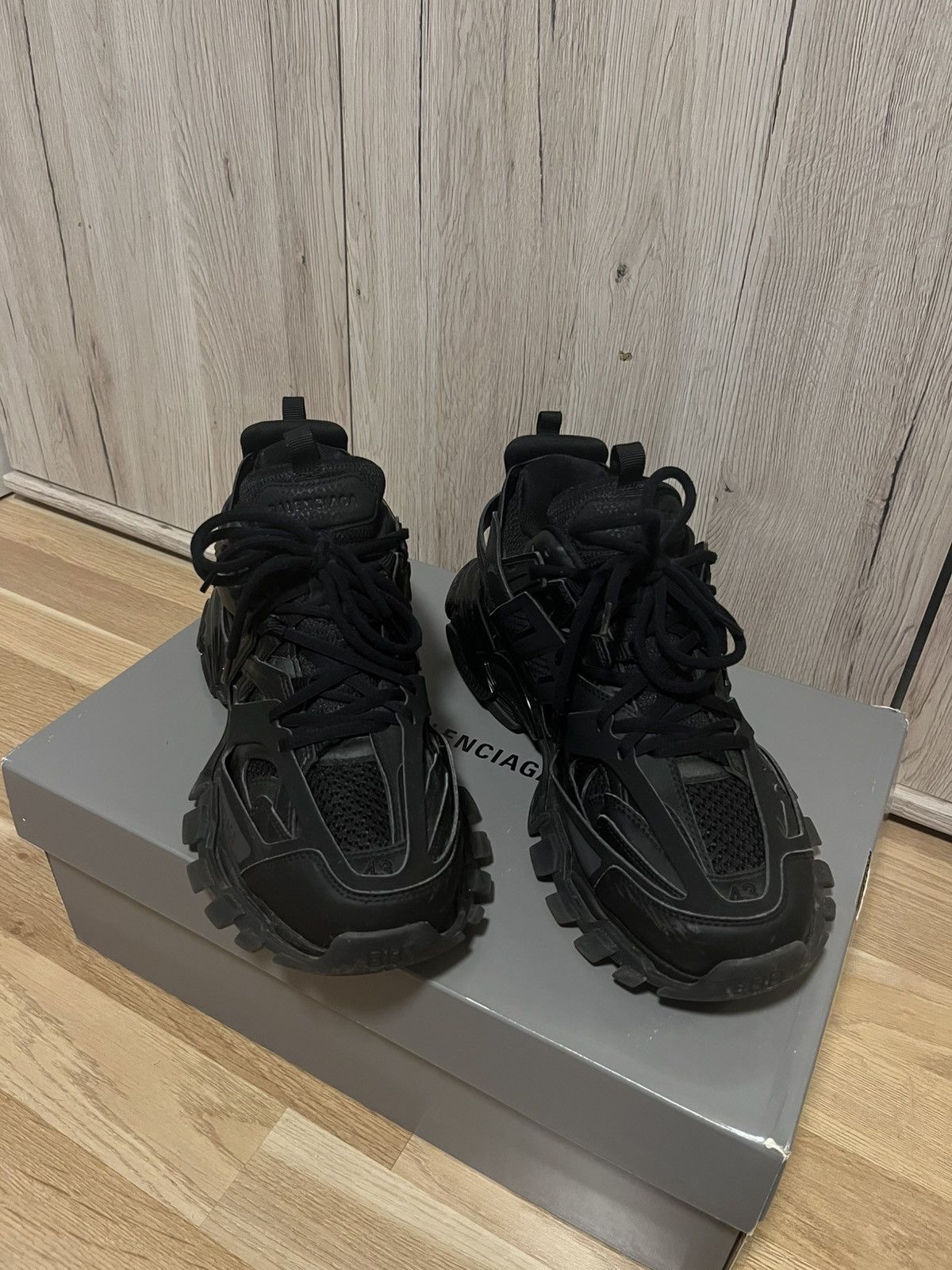 Balenciaga Balenciaga Track Runner all Black 43 Rare Colorway | Grailed