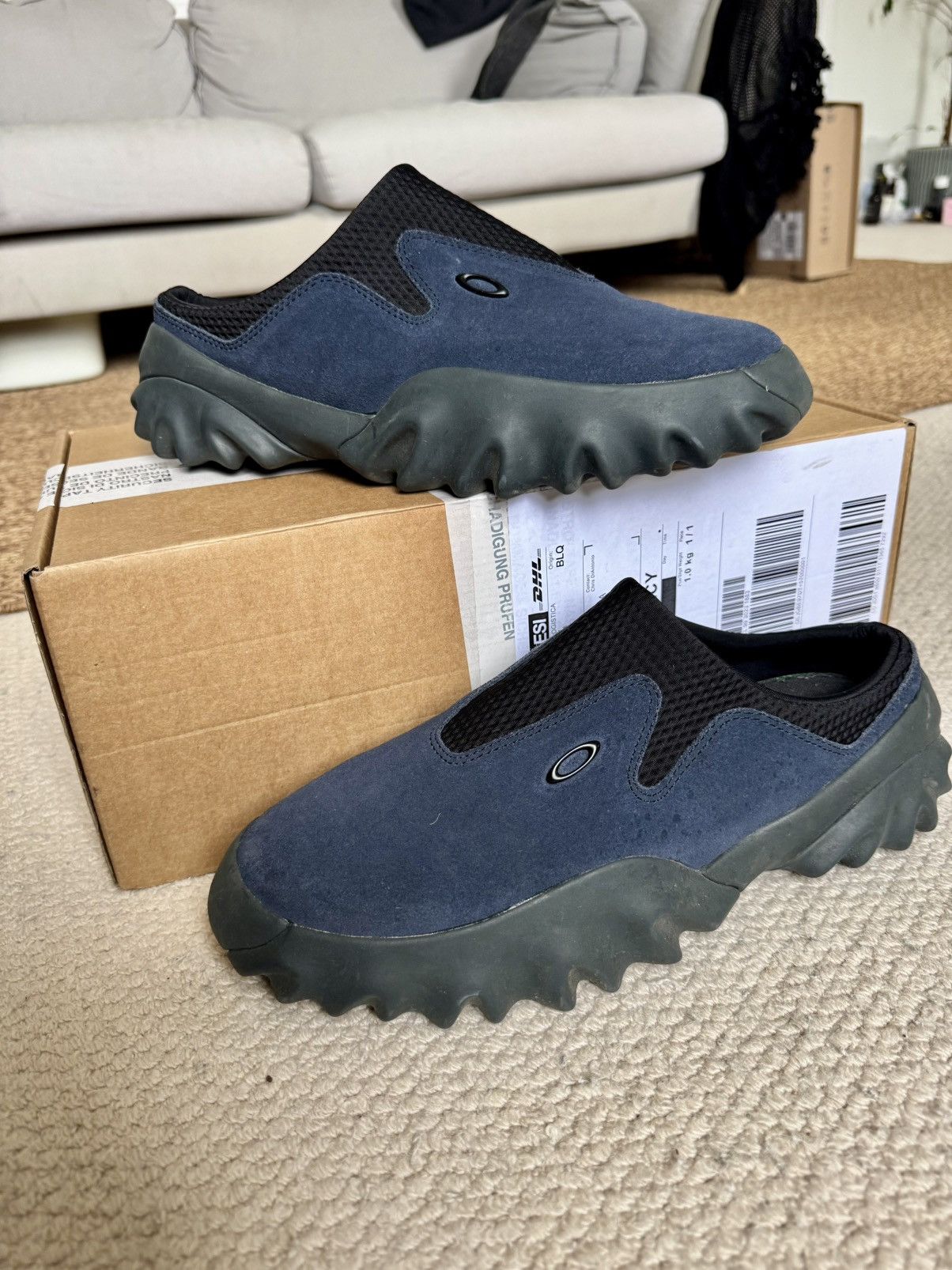 Oakley Oakley Factory Team Suede Chop Saw Mules (Navy) | Grailed