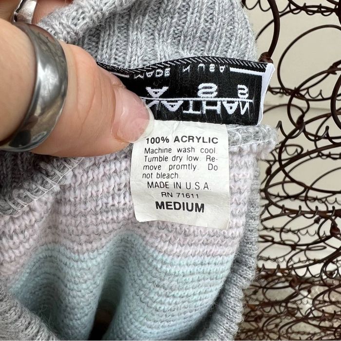 Vintage 80s Pastel Pink Gray White Blue Fair Isle Floral Sweater Grailed