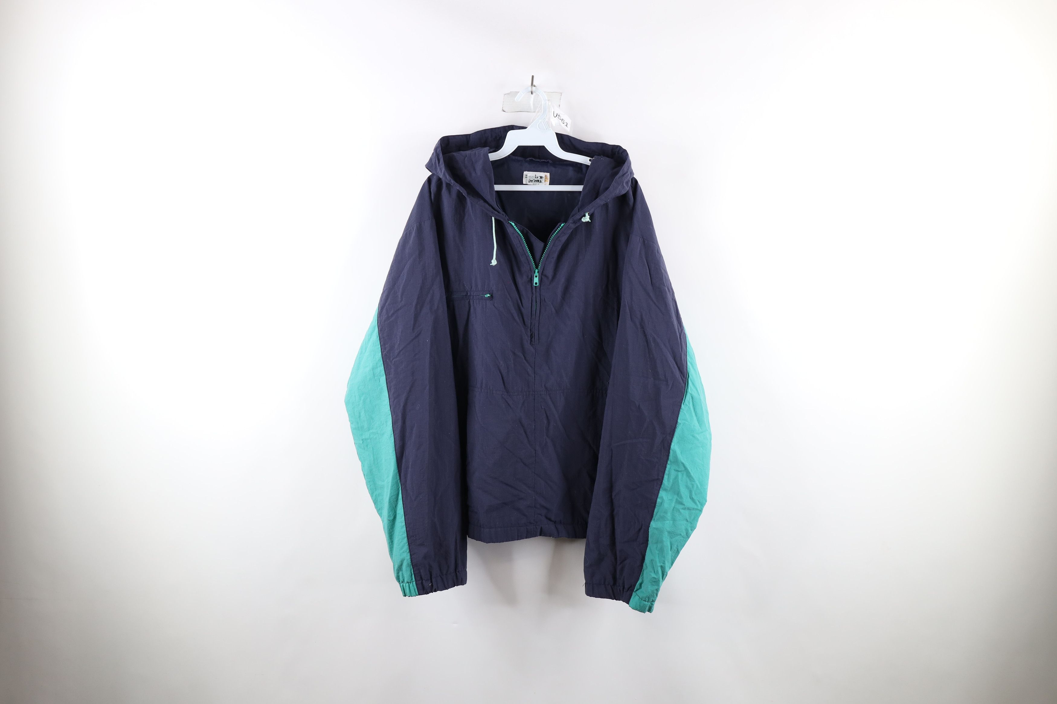 Izod × Streetwear × Vintage Vintage 80s Streetwear Color Block Hooded ...