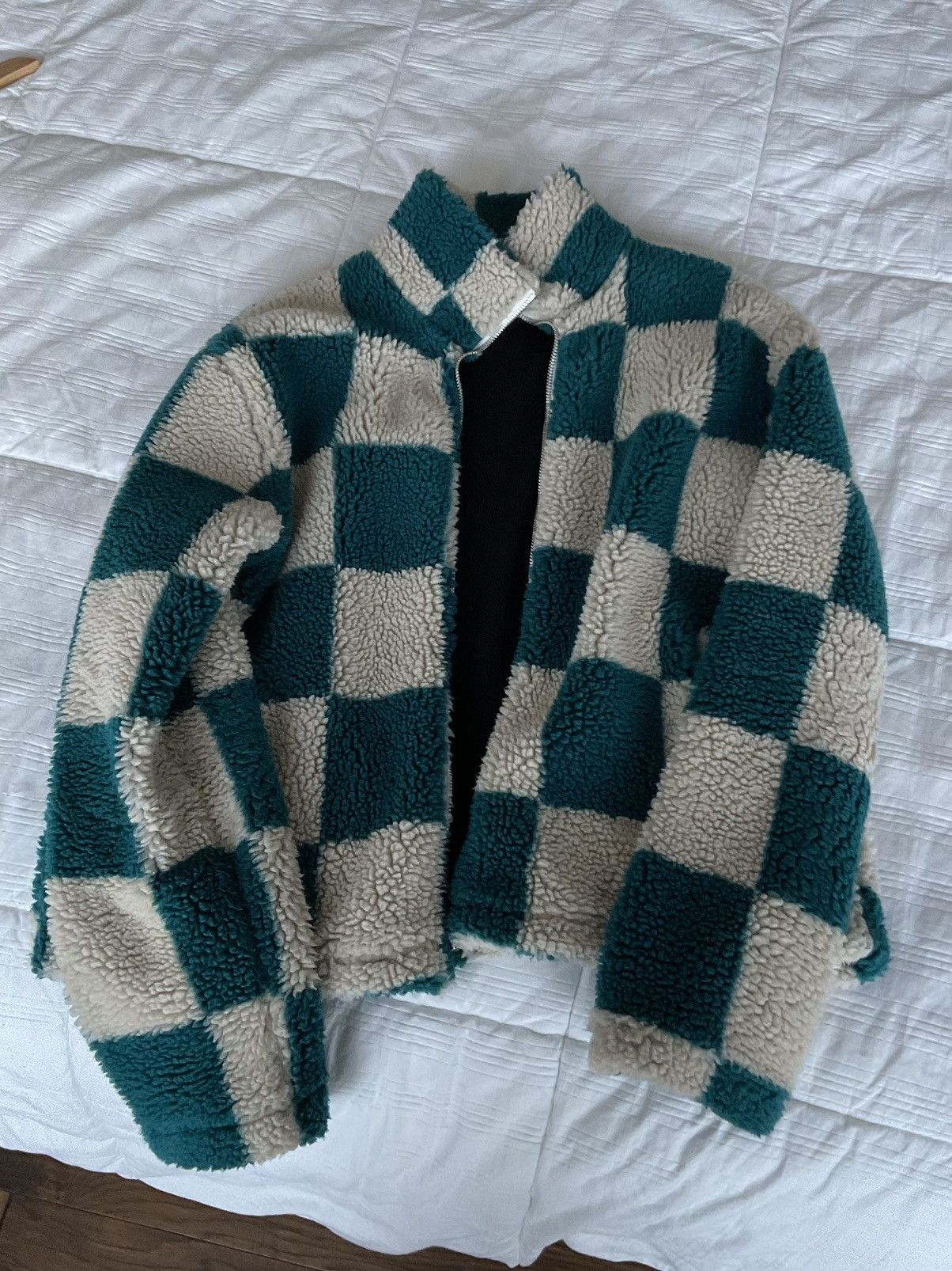 Sangiev Sangiev Checkered Fleece Jacket | Grailed