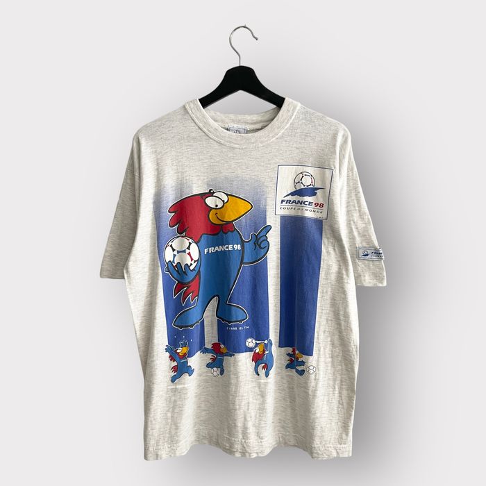 Vintage Vintage 1995 FIFA France World Cup 1998 Mascot Footix Tee ( | Grailed