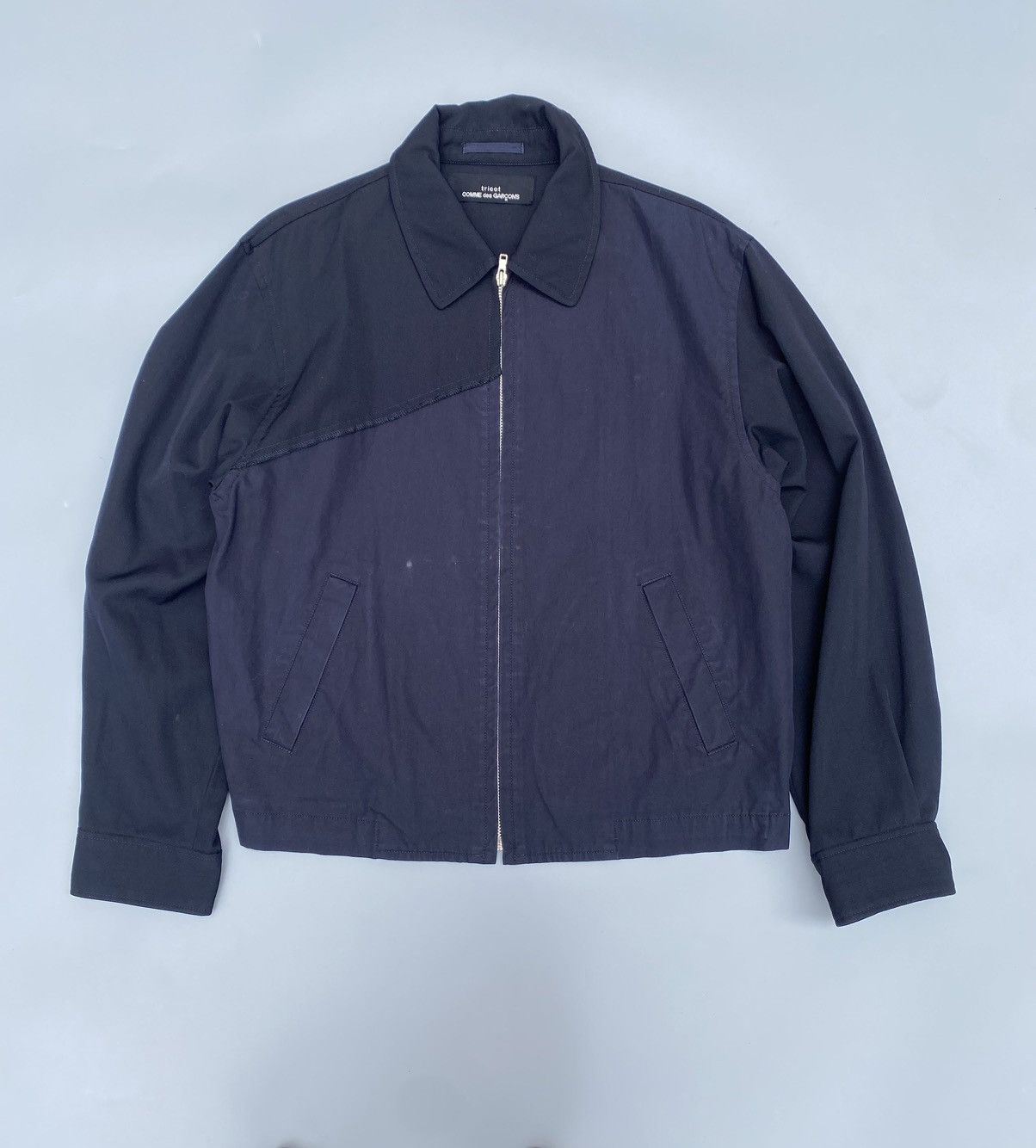 Comme des Garcons Archive! AD1992- CDG Tricot- 2-Tone Hybrid Zip Up ...