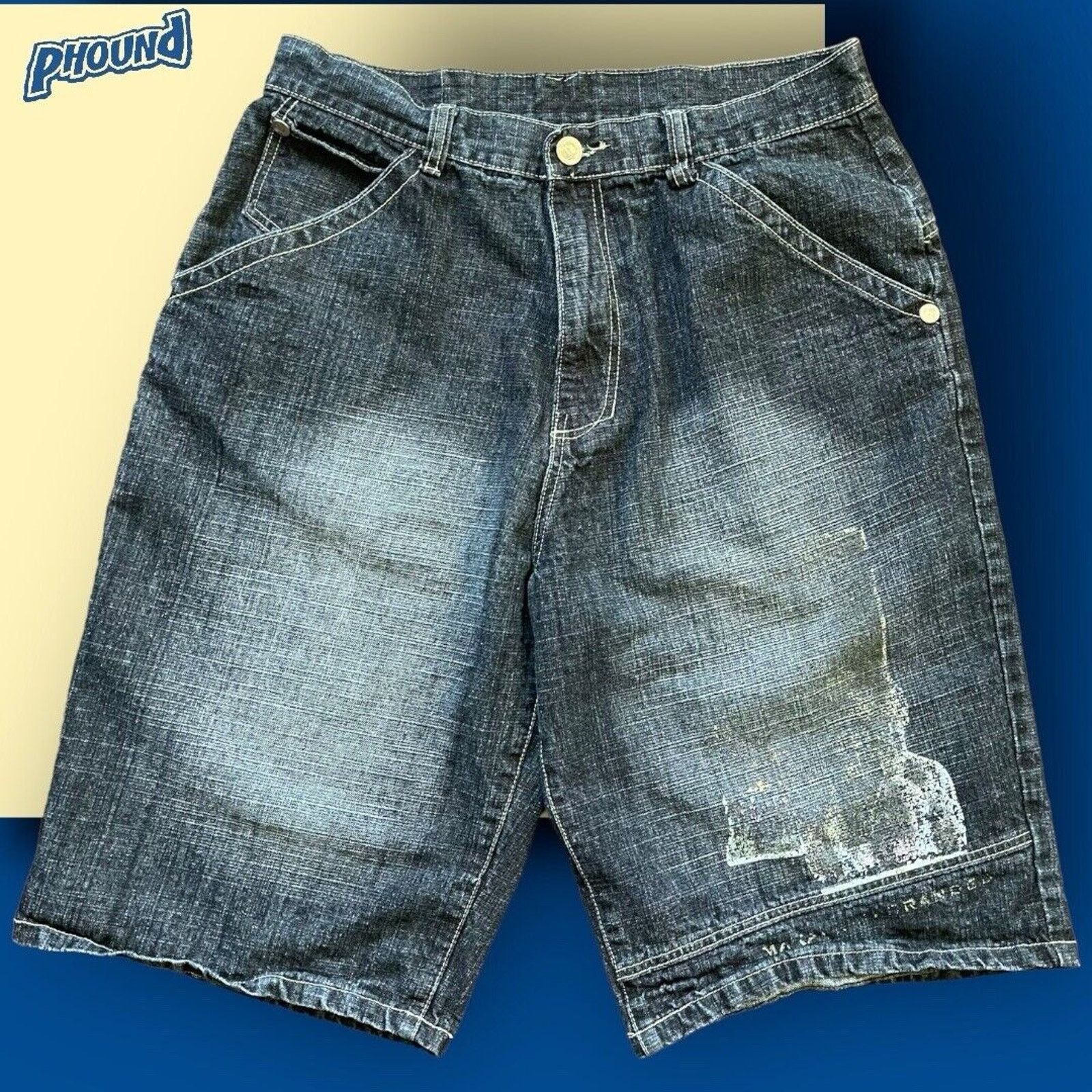 Makaveli VTG Makaveli Shorts Men 35 Jeans Wide Leg 2pac Tupac Jorts ...