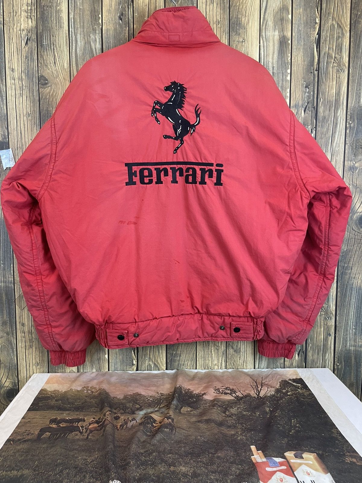 Ferrari × Marlboro × Vintage Vintage Ferrari marlborro Bomber Jacket ...